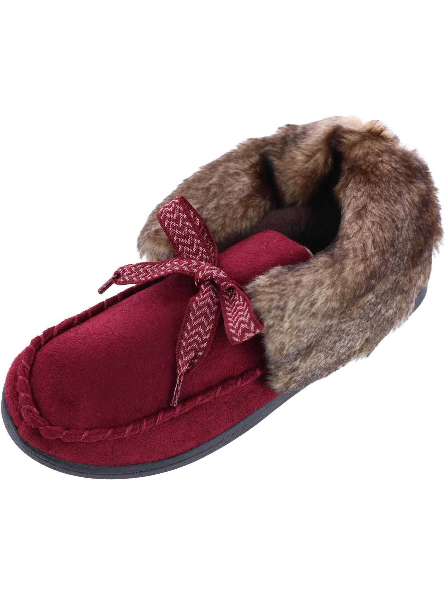 Isotoner Microsuede Nelly Moc Bootie Slippers (Women) - Walmart.com