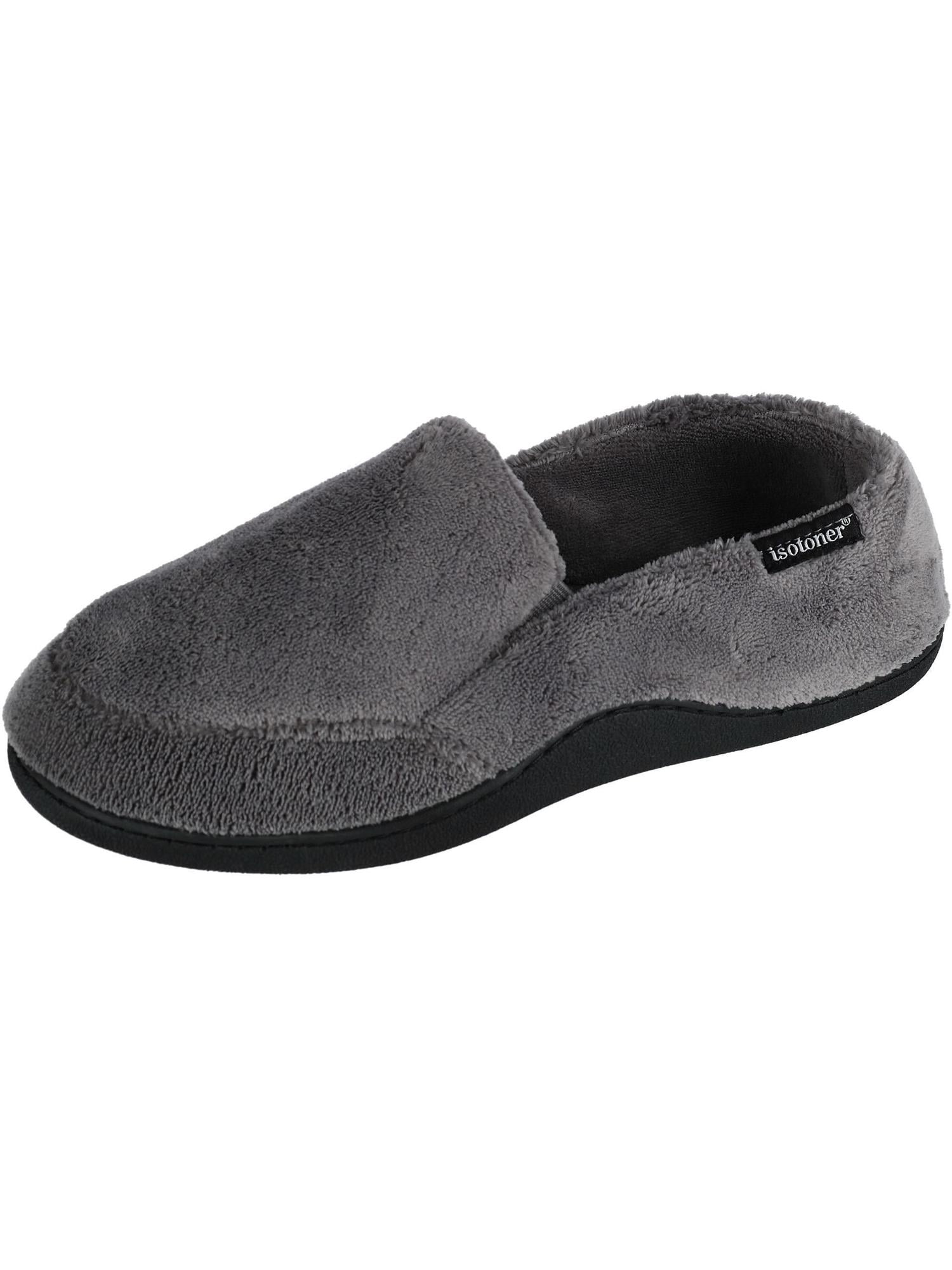 Isotoner Microterry Memory Foam Indoor/Outdoor Slip-On Slippers (Men ...