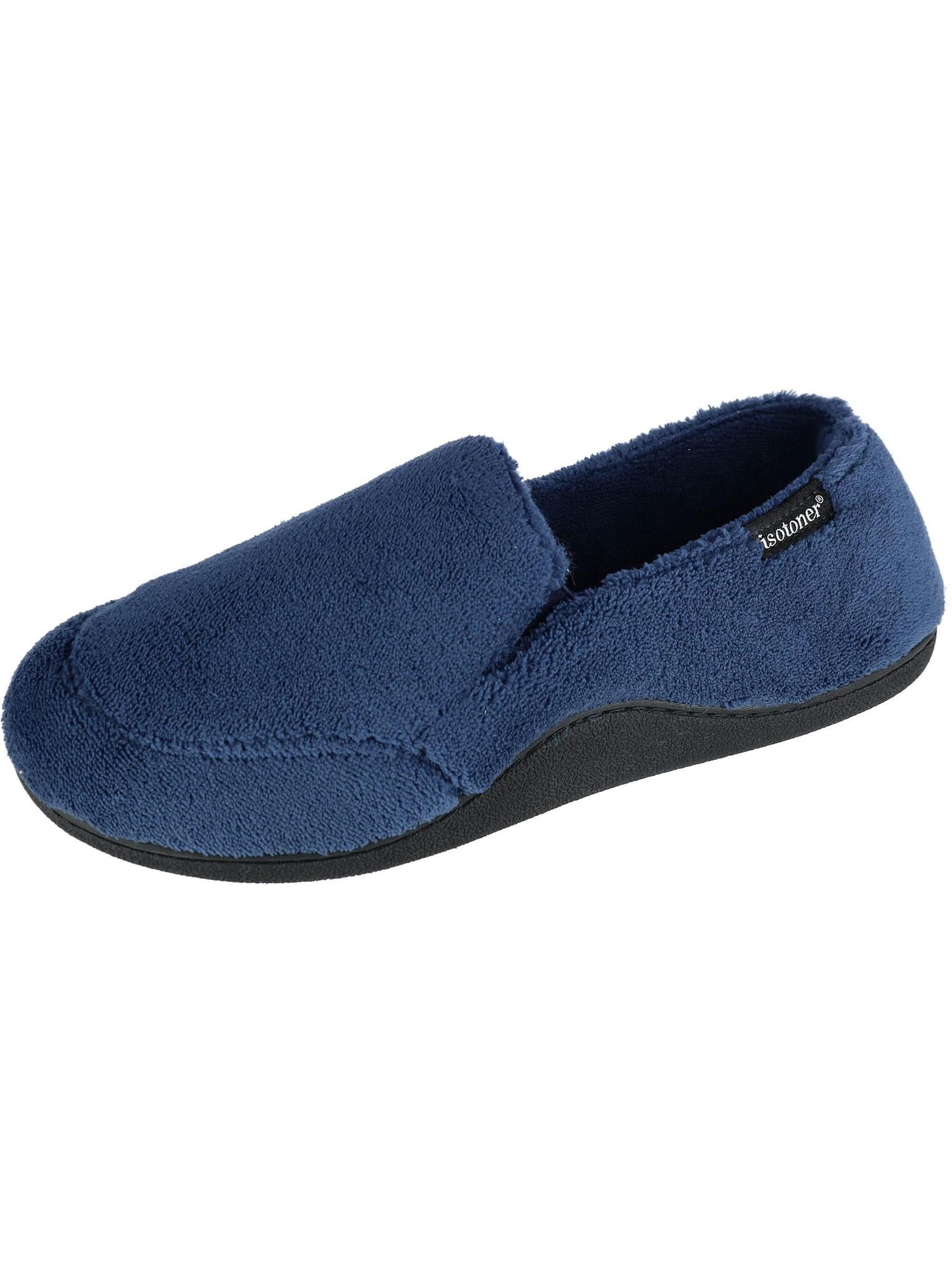 Isotoner Microterry Memory Foam Indoor/Outdoor Slip-On Slippers (Men ...