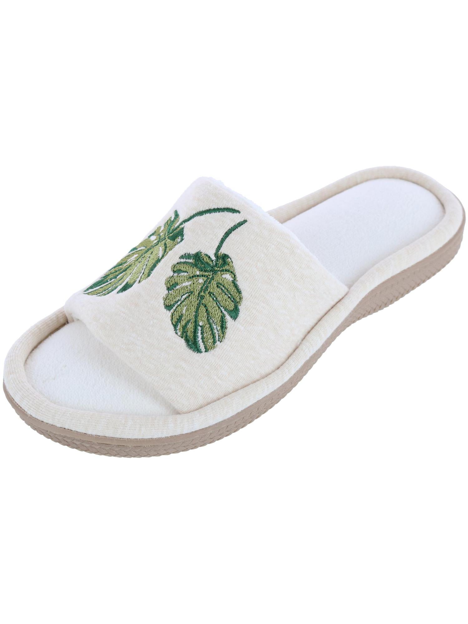 Isotoner Recycled Staycation Open Toe Slide Slipper (Women) - Walmart.com