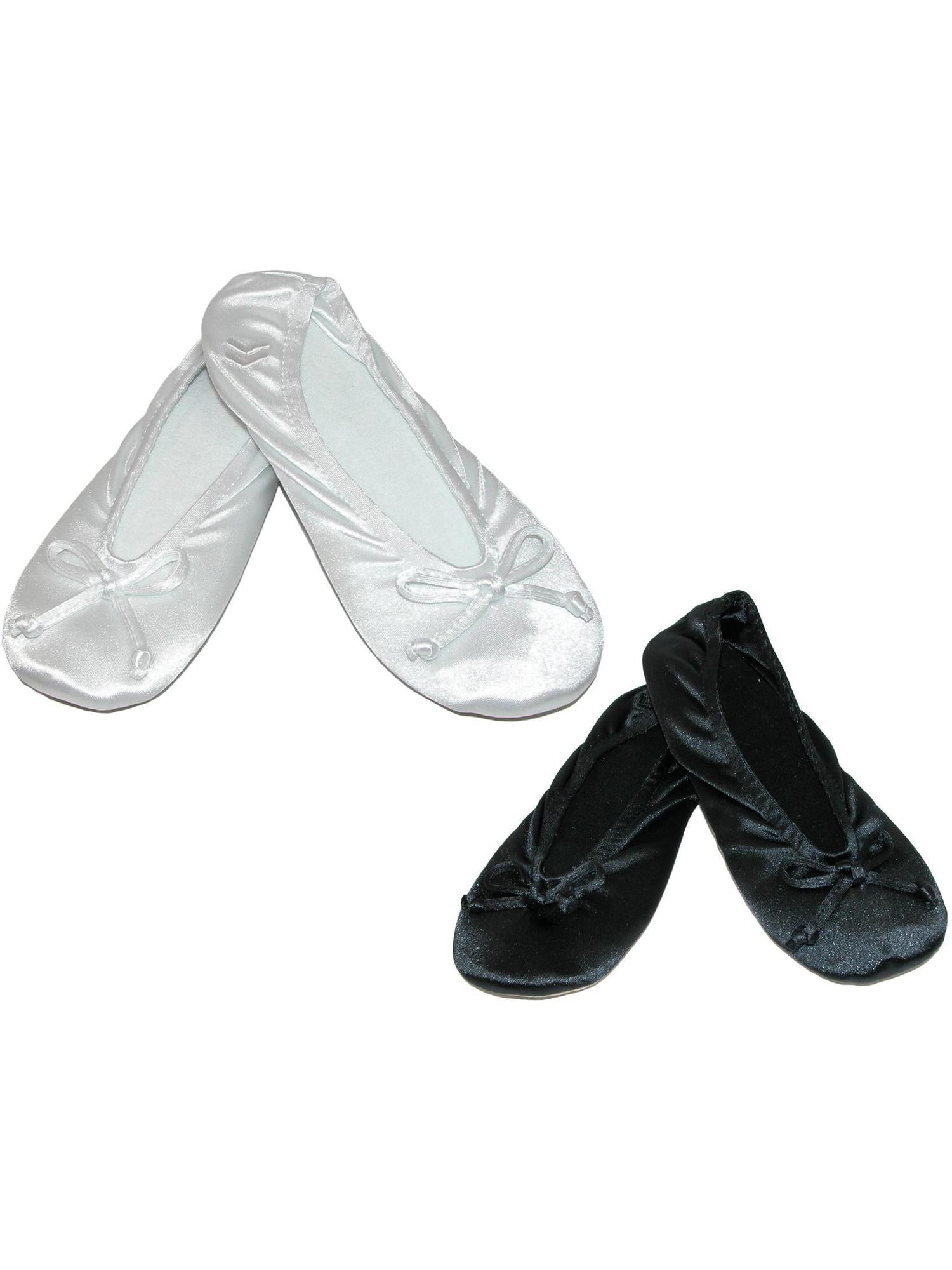 Isotoner Satin Classic Ballerina Slippers (Pack of 2) (Women) - Walmart.com