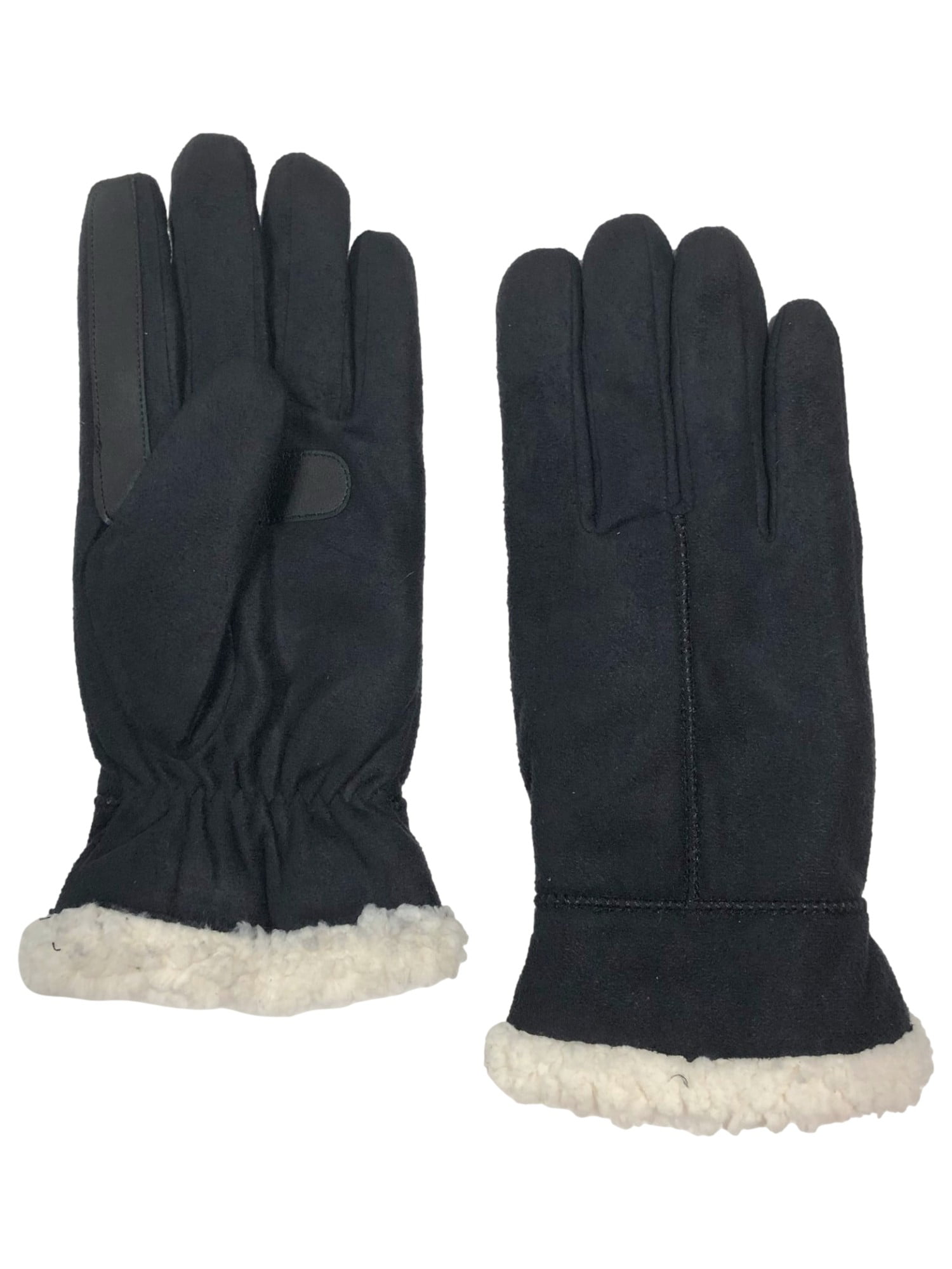 Isotoner Smart Dri Womens Black Sherpa Touchscreen Text Gloves Large/X ...
