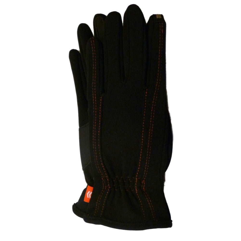 Isotoner Smart Touch Womens Black Orange Stitched Smartouch Texting ...