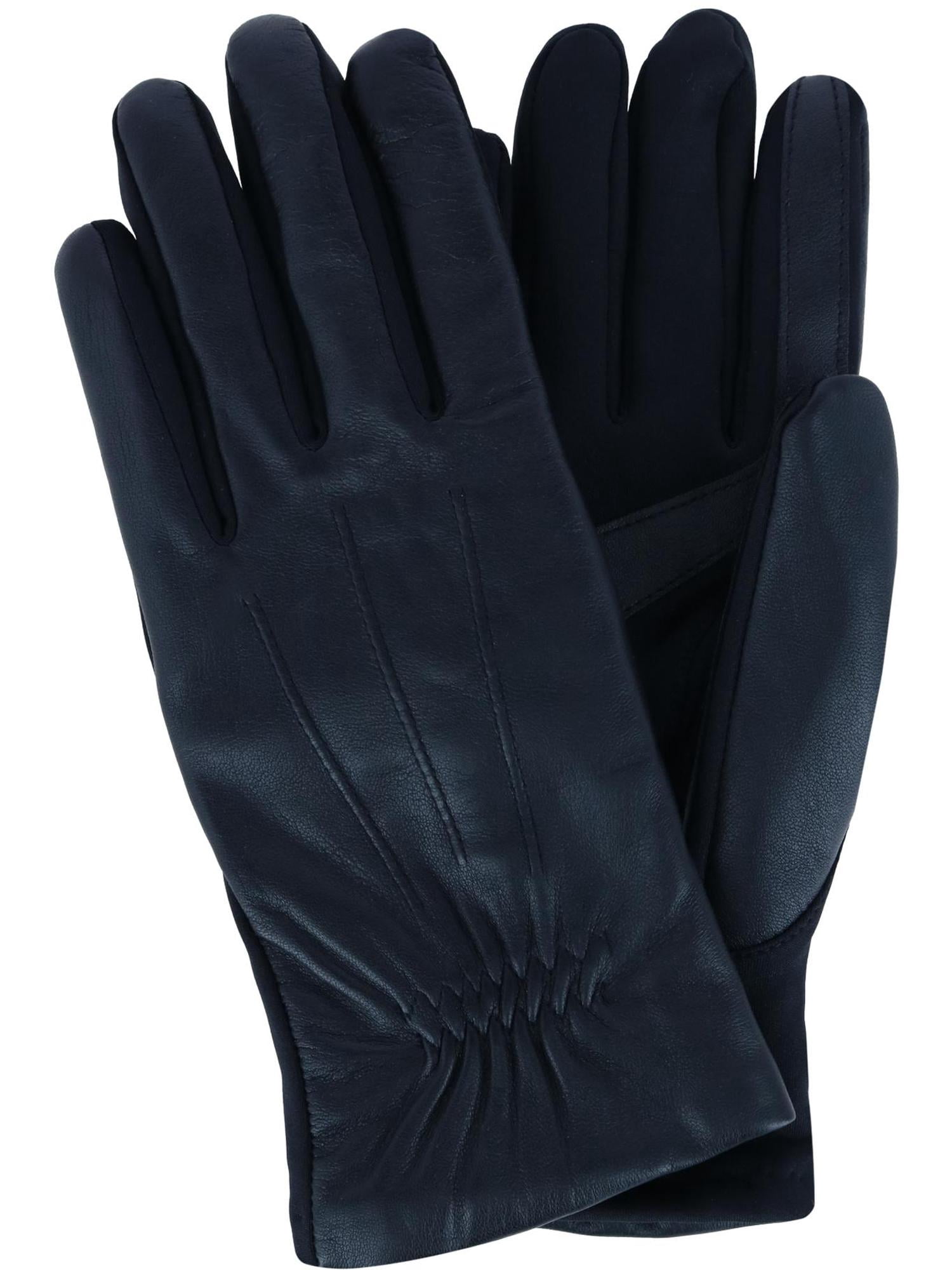 Isotoner Stretch Leather Winter Glove with Gathered Wrist (Women ...
