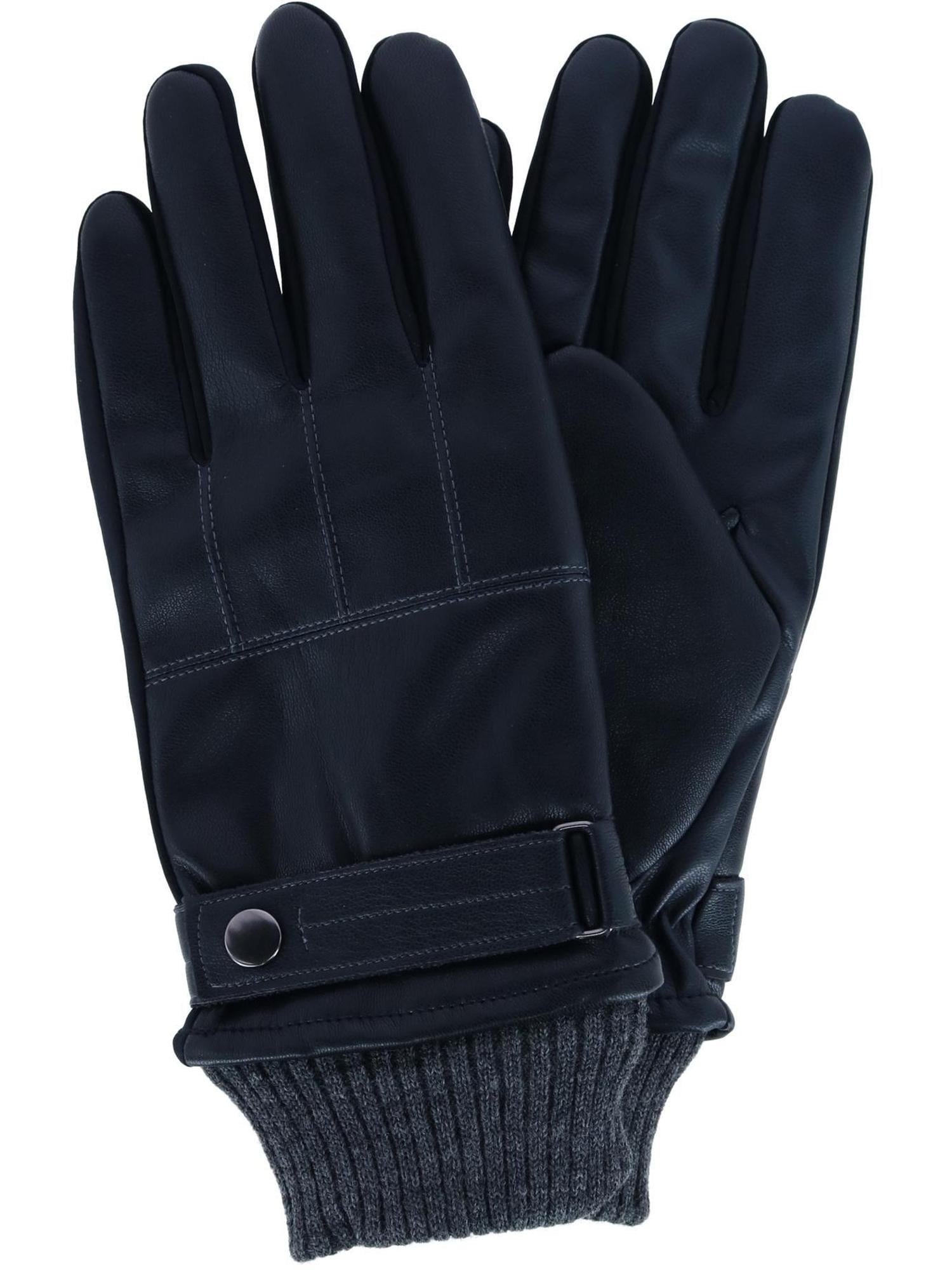 Isotoner Stretch Nappa Winter Glove with Knit Cuff (Men) - Walmart.com