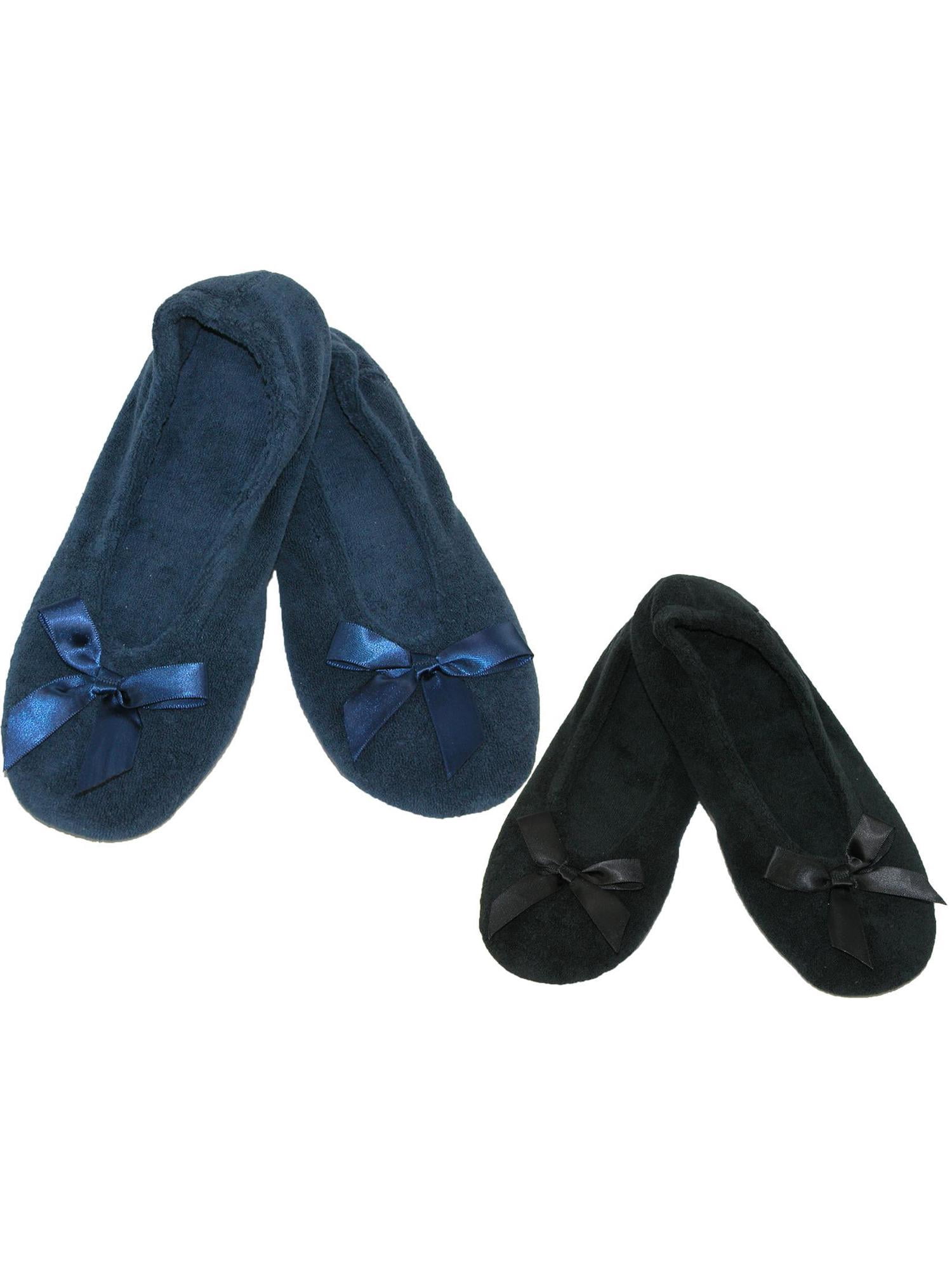 Isotoner Terry Classic Ballerina Slippers (Pack of 2) (Women) - Walmart.com