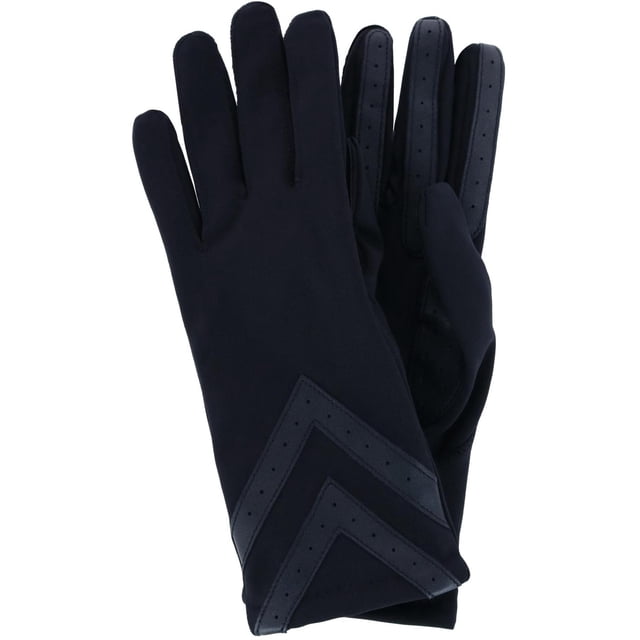 Isotoner Touchscreen Spandex Winter Glove with Chevron Wrist (Women ...