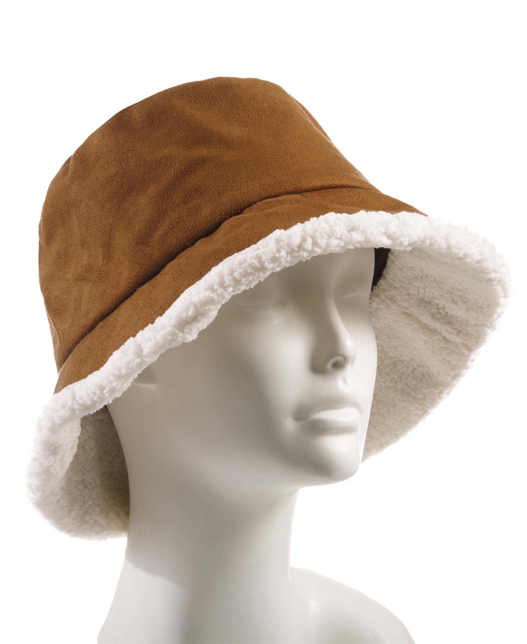 Isotoner Women's Microsuede Bucket Hat, Cognac - Walmart.com