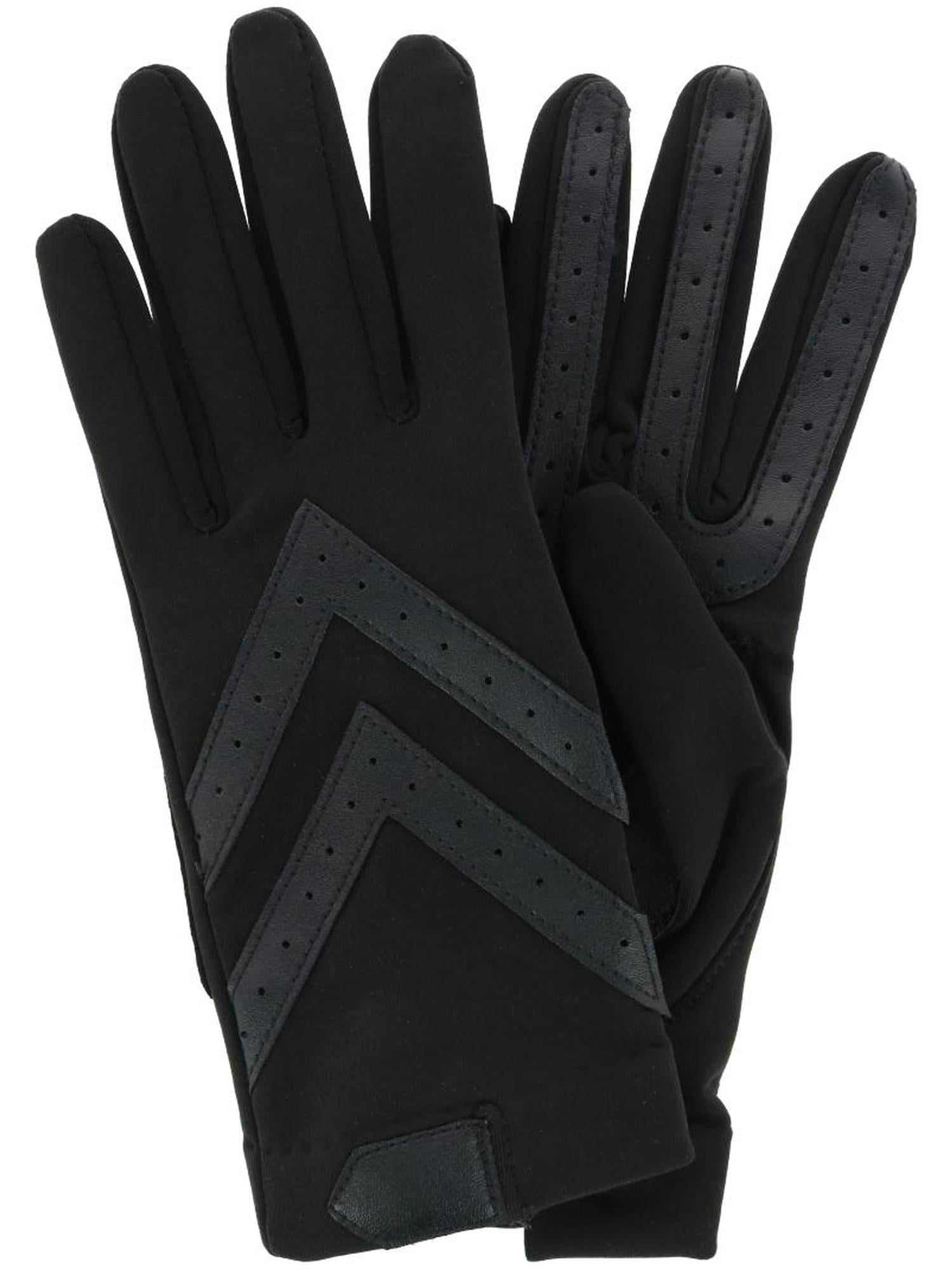 Isotoner Women's SmartDri Spandex 3-Button Length Chevron Glove ...