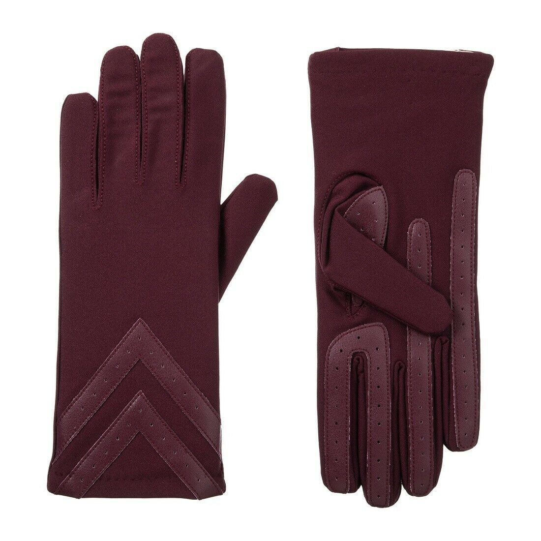 Isotoner Women’s smartDRI Chevron Spandex Stretch Touchscreen Gloves ...