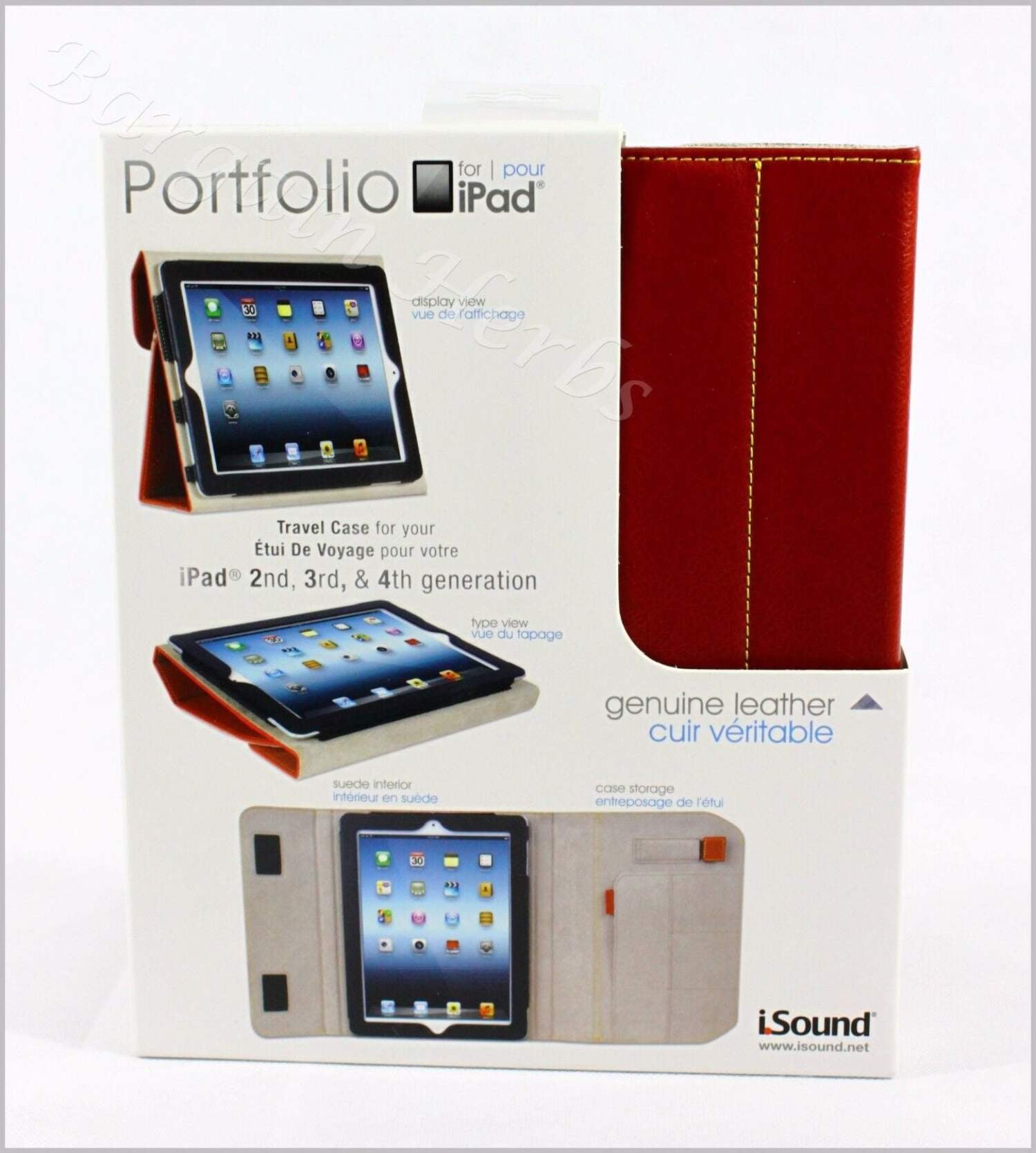 Isound New Genuine Leather Ipad And/Or Ipad Keyboard Portfolio Free ...