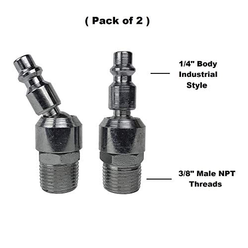 Isp1438Ms 2 (2 Pack) Of Industrial Quick Connect Swivel Plugs /4" X 3/8 ...