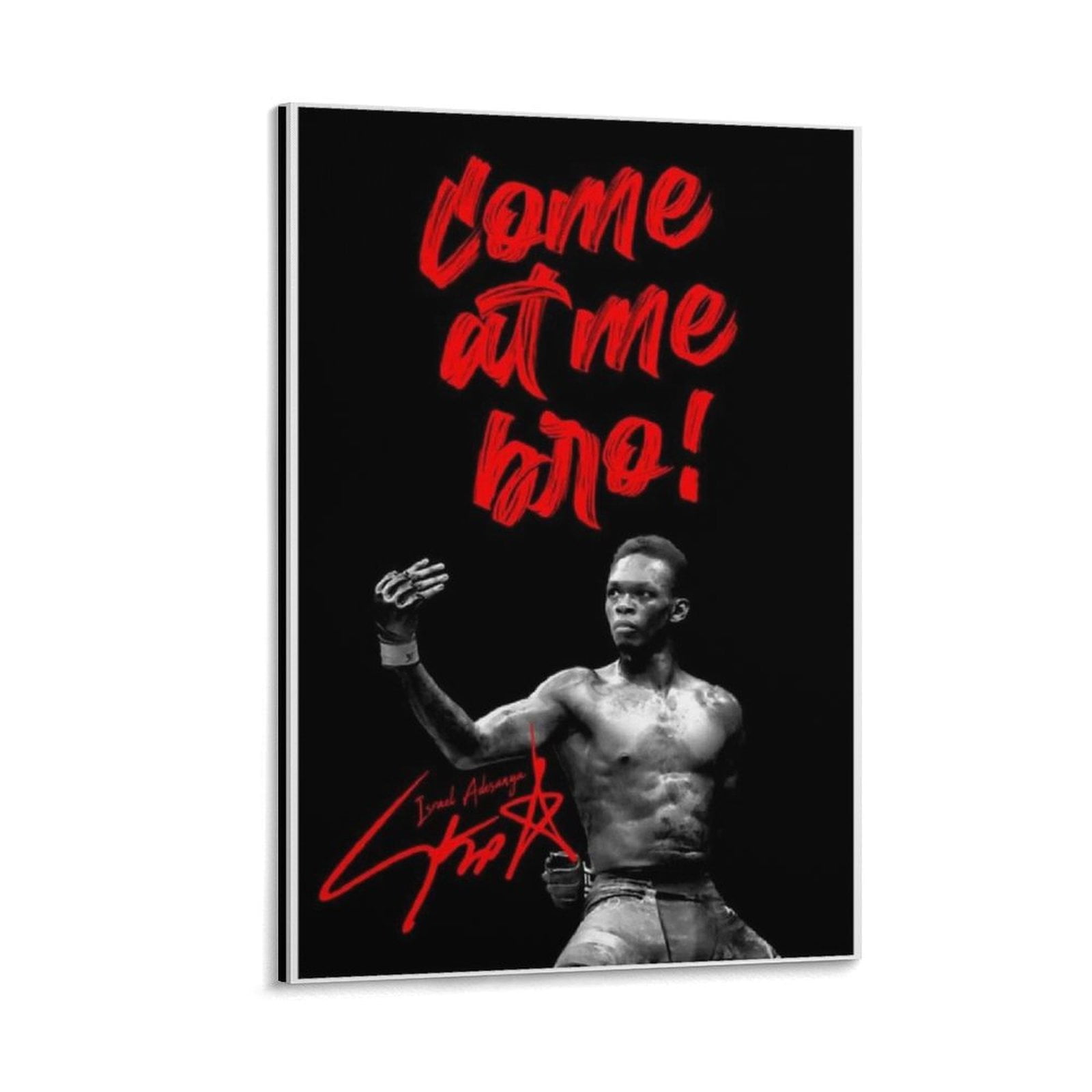 Israel Adesanya Poster Mixed Martial Signature Wall Art Poster Print ...