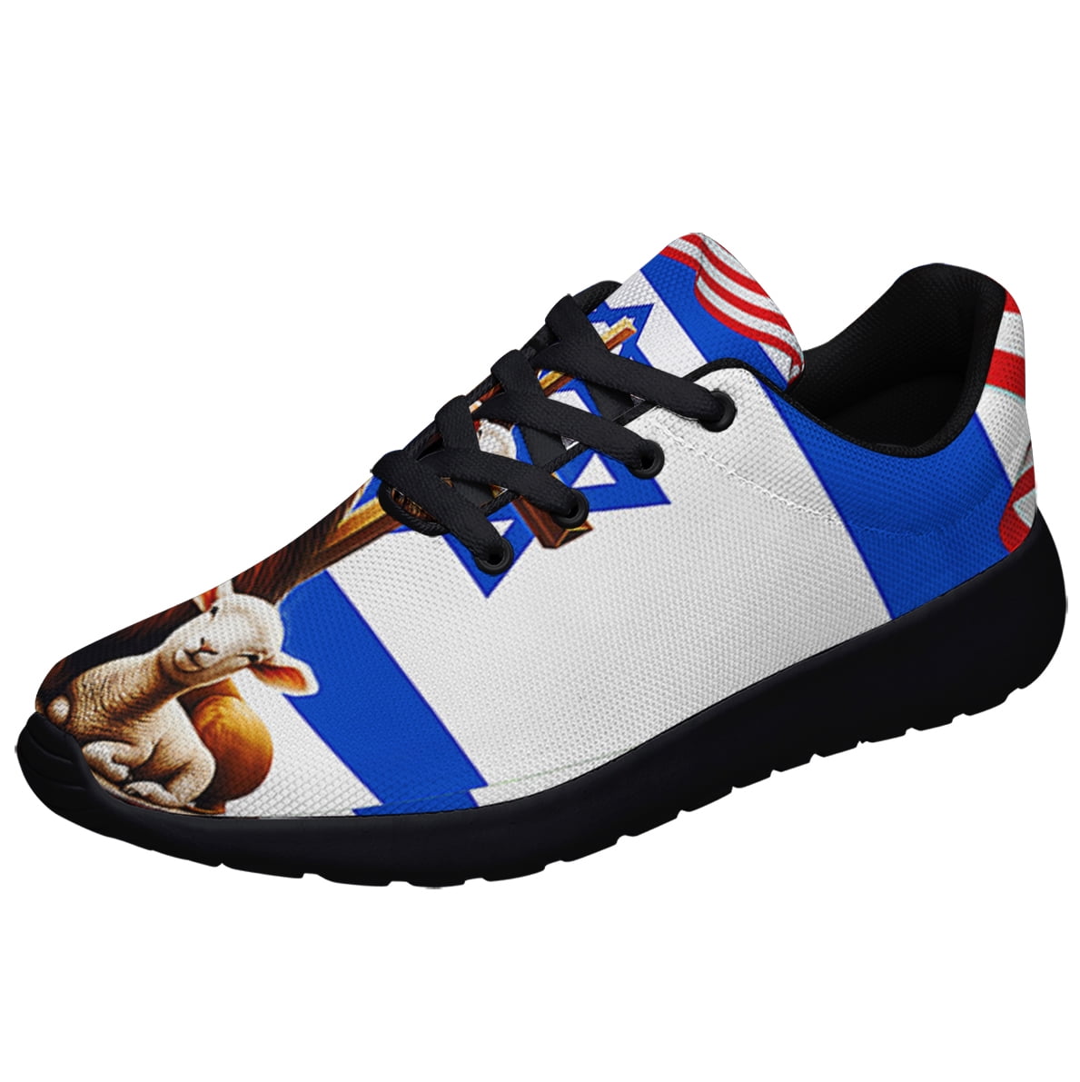 Israel American flag Jewish The Lamb And Lion of Judah Shoes Sneakers ...