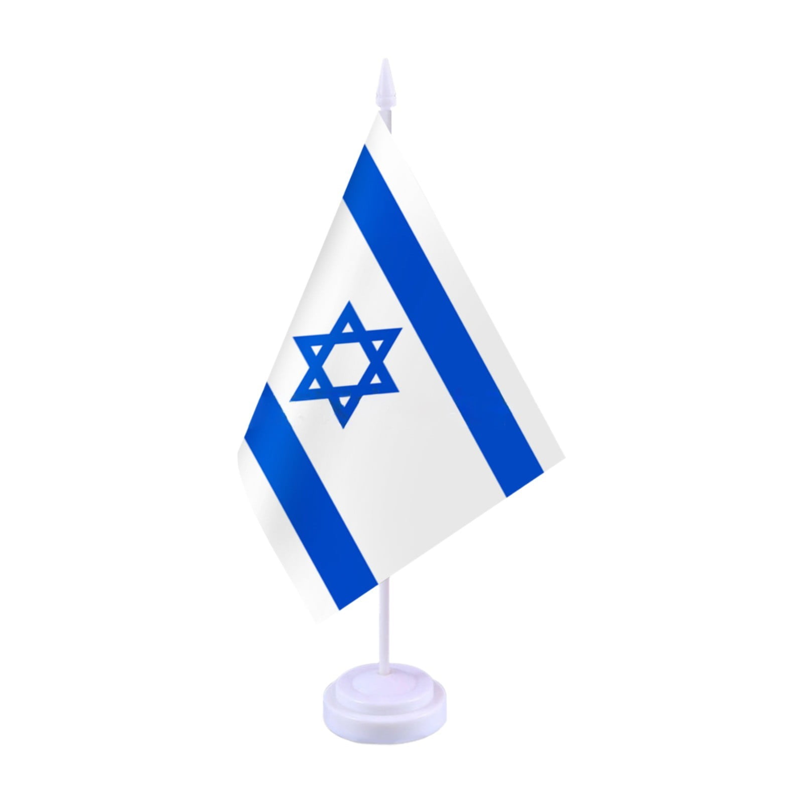 Israel Deluxe Desk Flag Set - 6 x 4 Inch Miniature Israeli Desktop Flag ...