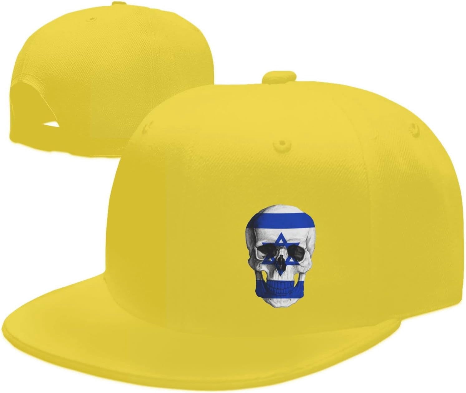 Israel Flag Israel Skull Flat Bill Hats for Men Baseball Cap - Walmart.com