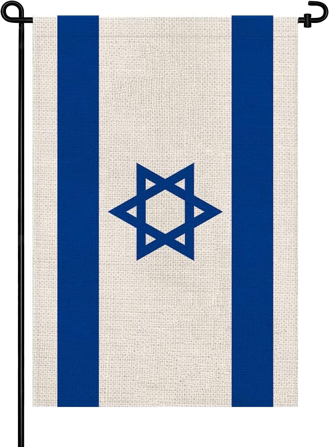 Israel Flag Israeli Garden Flags 12x18 Inch Double-Sided Small Burlap ...