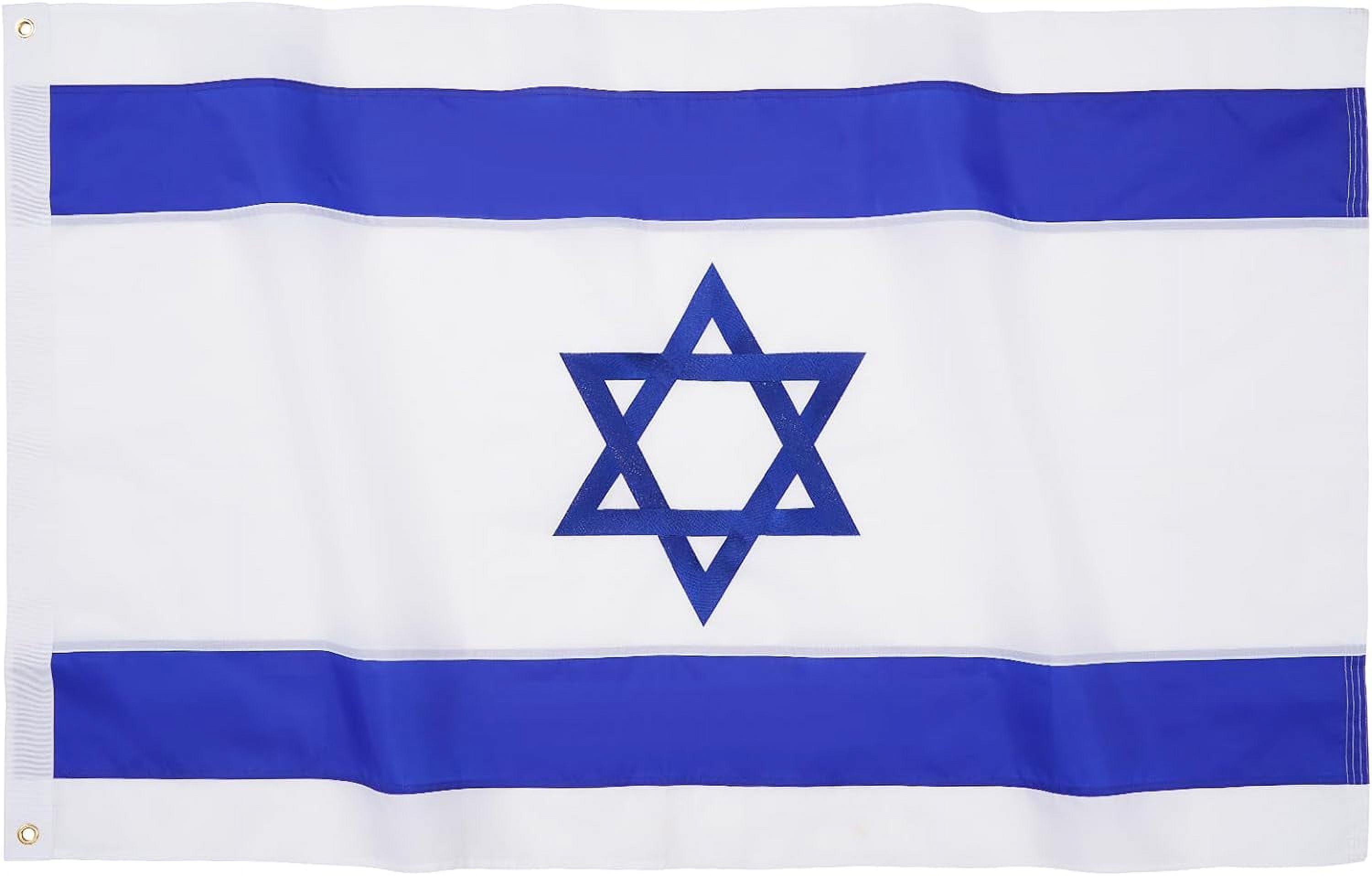 Israel Flag Israeli Outdoor Flag 3X5 Sewn Stripes Large Flags Heavy ...