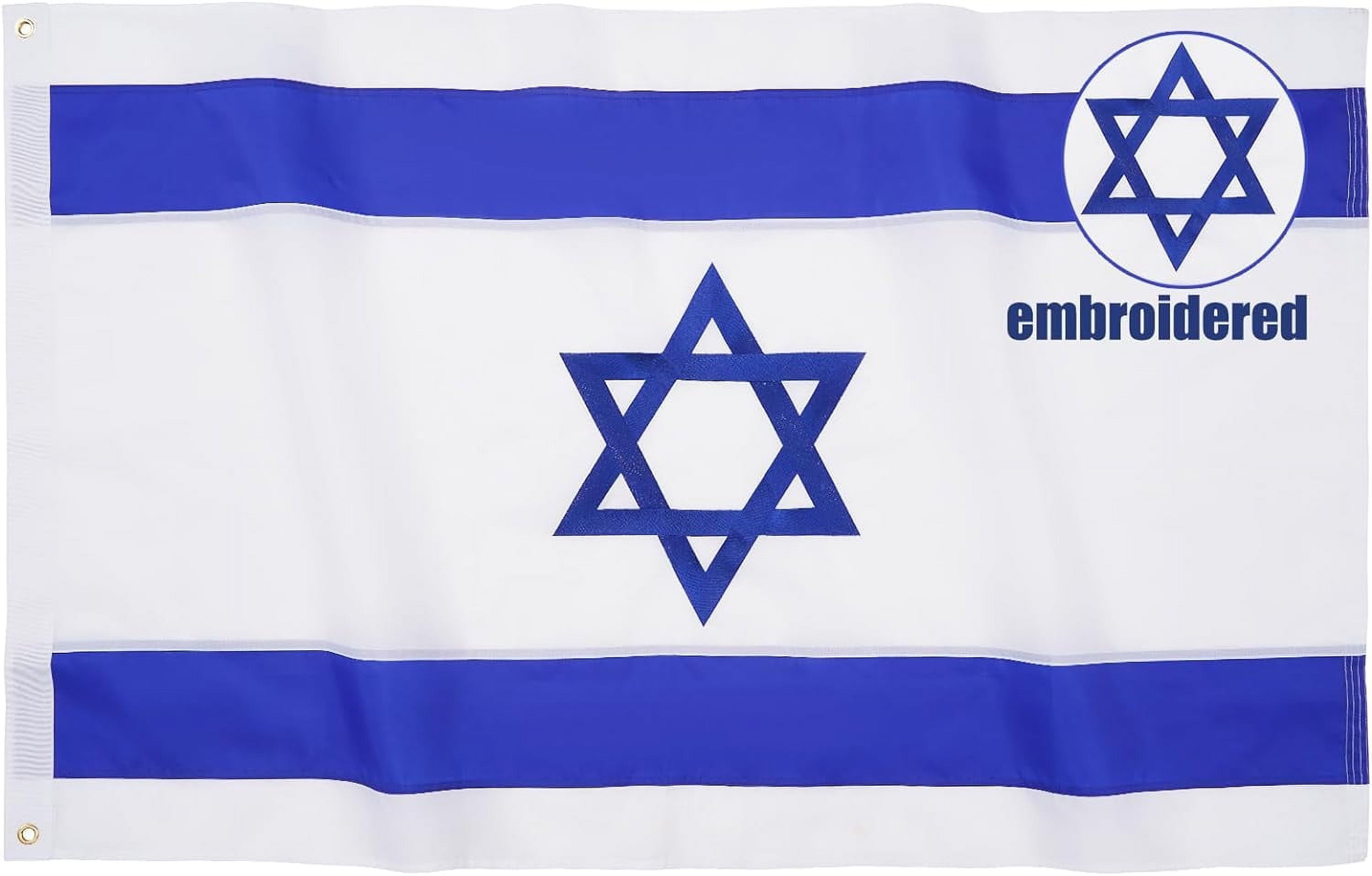 Israel Flag Israeli Outdoor Flag 4x6 Feet Sewn Stripes Large Flags ...