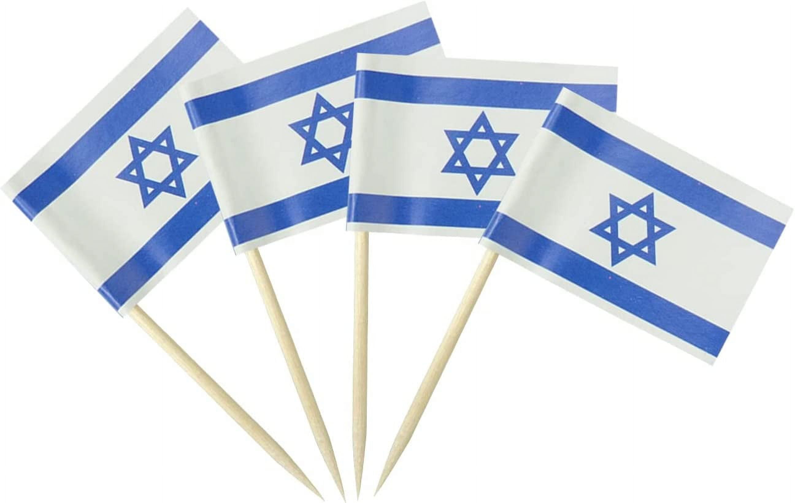 Israel Flag Israeli Small Toothpick Flag Decor Mini Cupcake Toppers ...