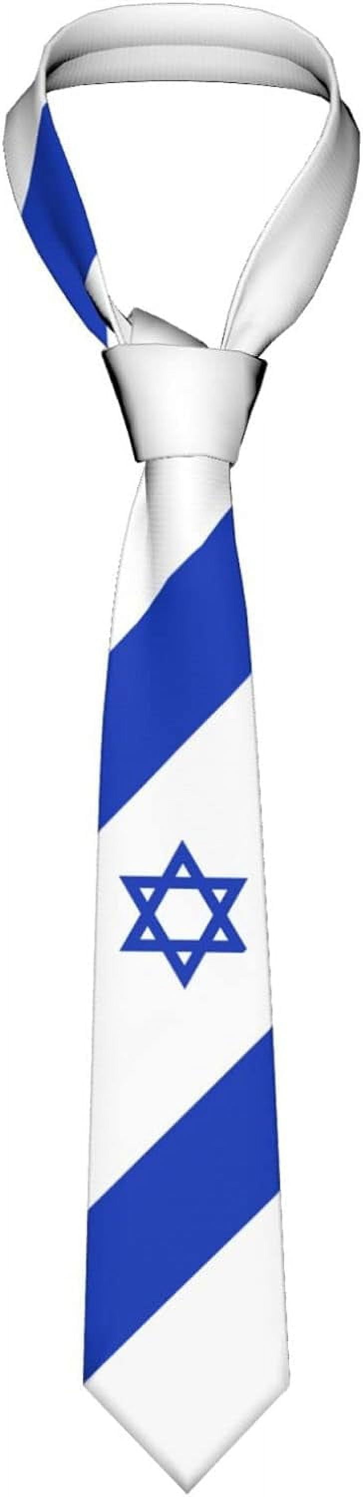 Israel Flag Israelite Striped Necktie Men Neck Ties Mens Party Business ...