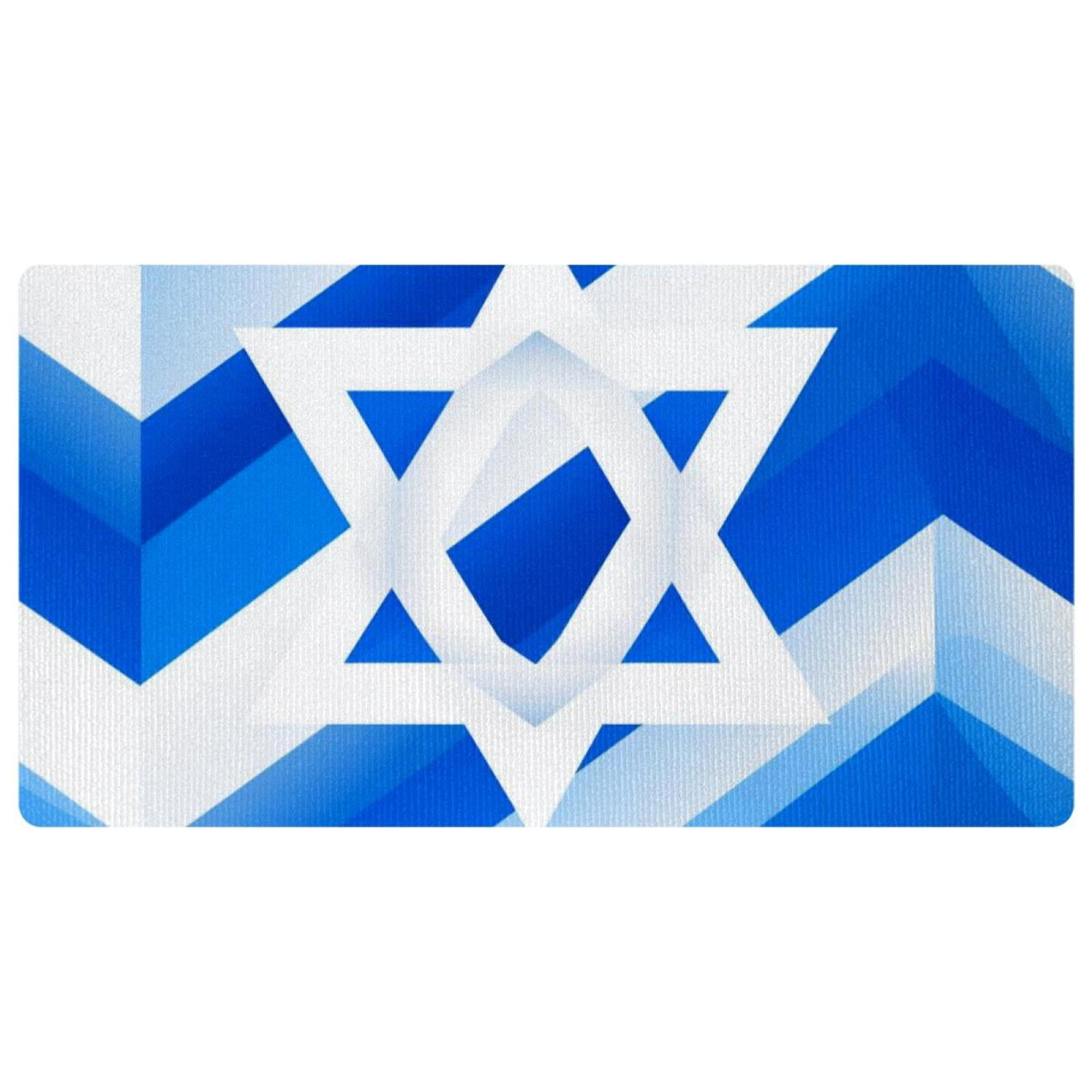 Israel Flag Kitchen Rug, Washable Kitchen Rugs , Runner Mat for Floor ...