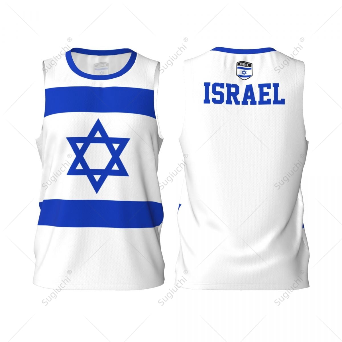 Israel Flag Men Basketball Sports Jersey Running Fitness Multifunction ...