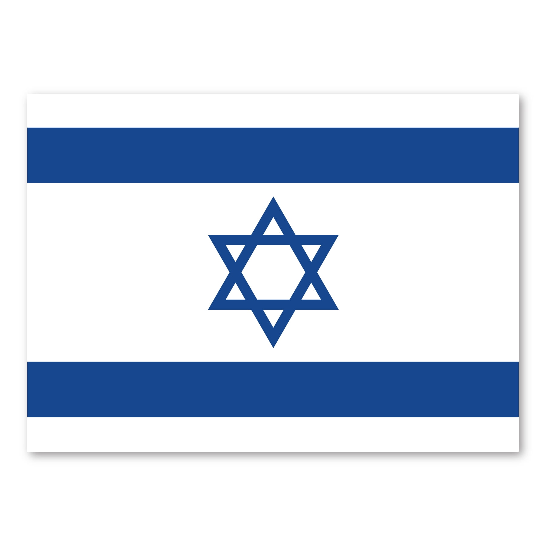 Israel Flag Rectangle Sticker - Walmart.com