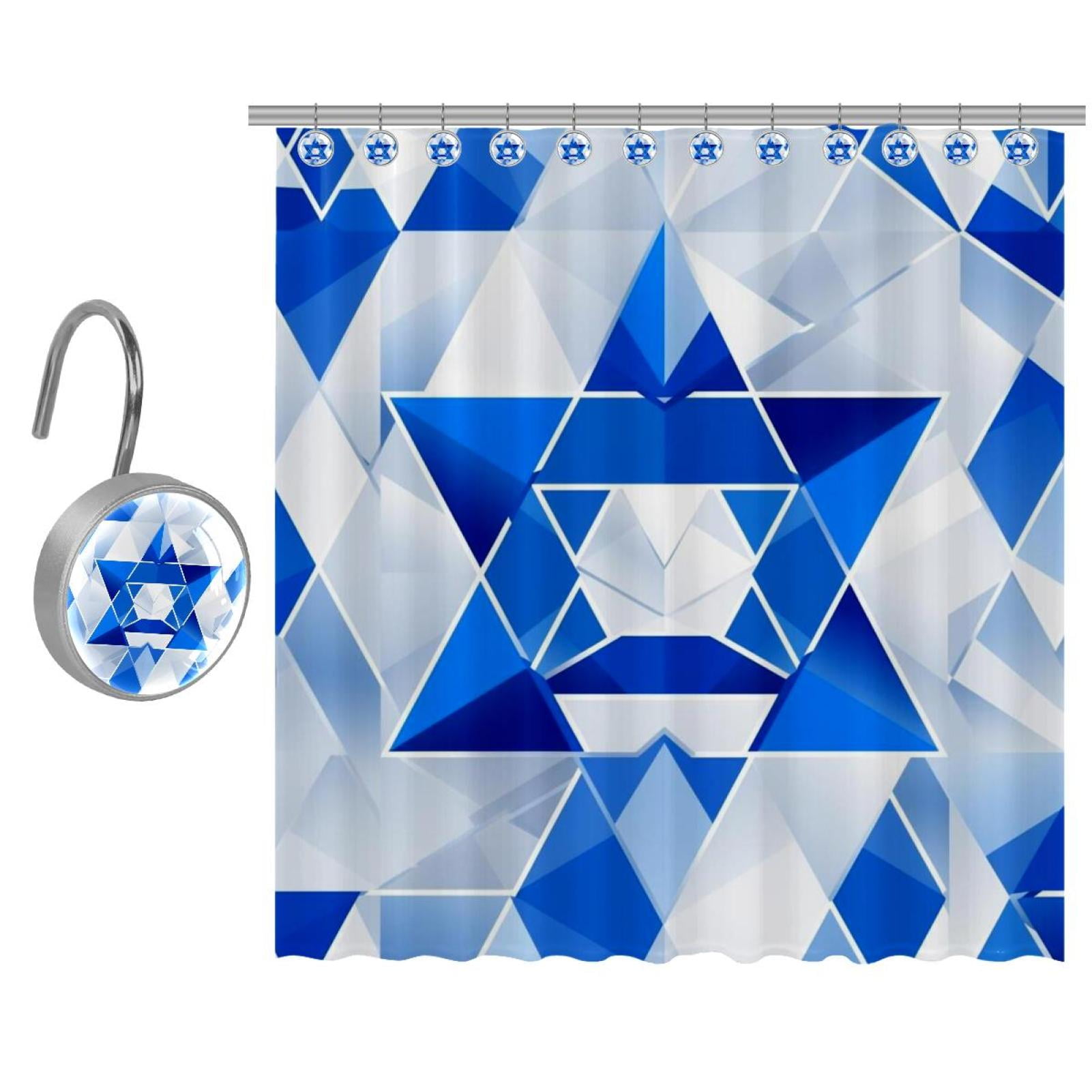 Israel Flag Shower Curtain, Bathroom Beach Decorations - Walmart.com
