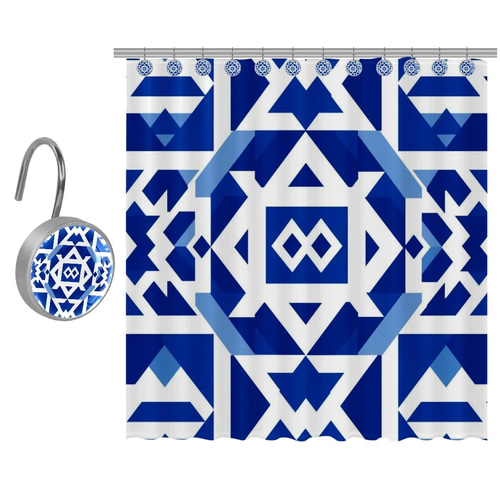 Israel Flag Shower Curtain for Bathroom - Walmart.com