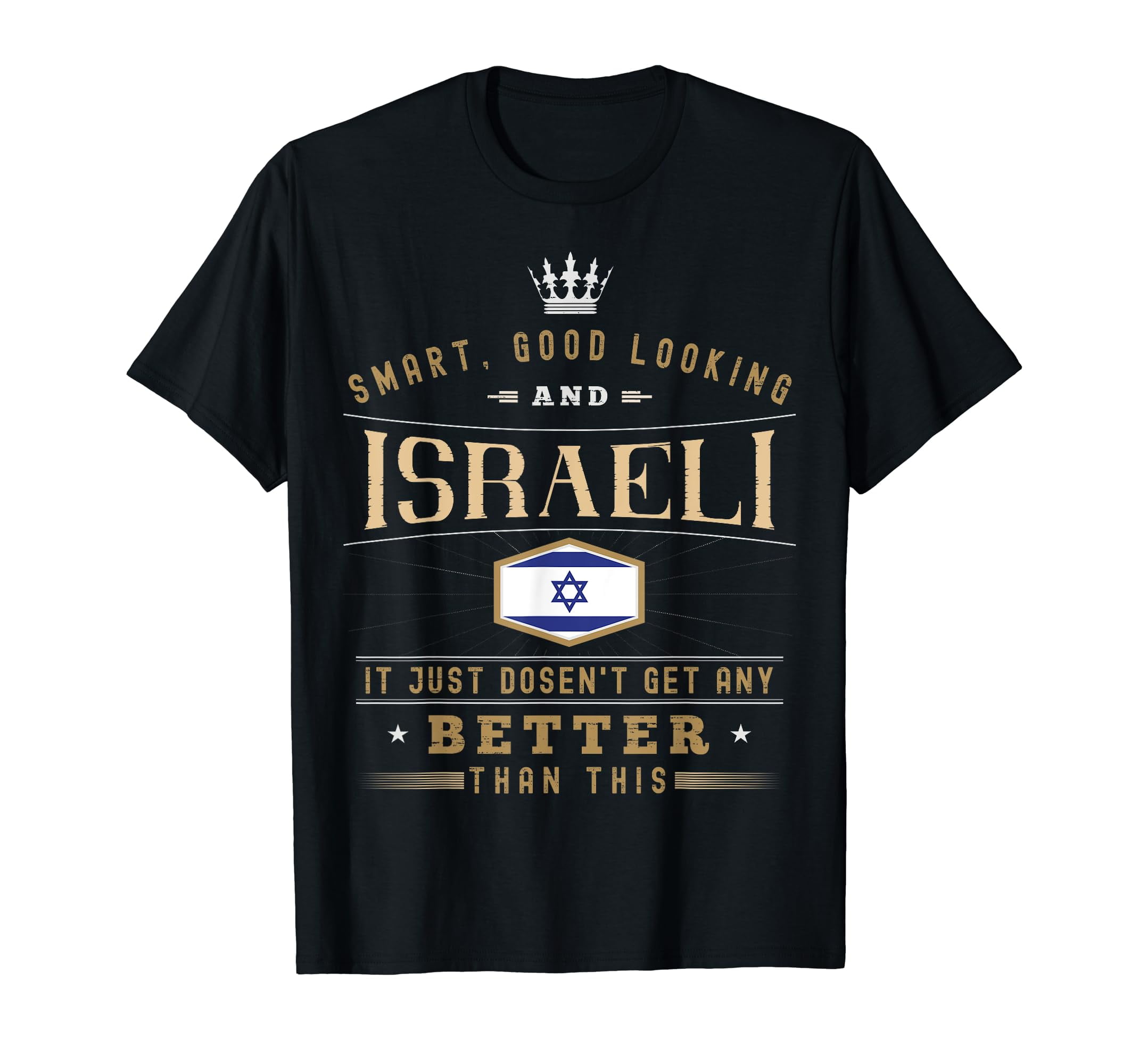 Israel Flag Souvenirs for Israeli Men & Women T-Shirt - Walmart.com