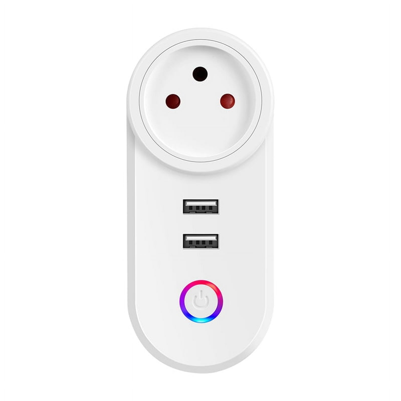 Israel Plug Tuya Smart Home 16A WiFi Smart Plug Power Socket USB Charge ...