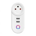 Israel Plug Tuya Smart Home 16A WiFi Smart Plug Power Socket USB Charge ...