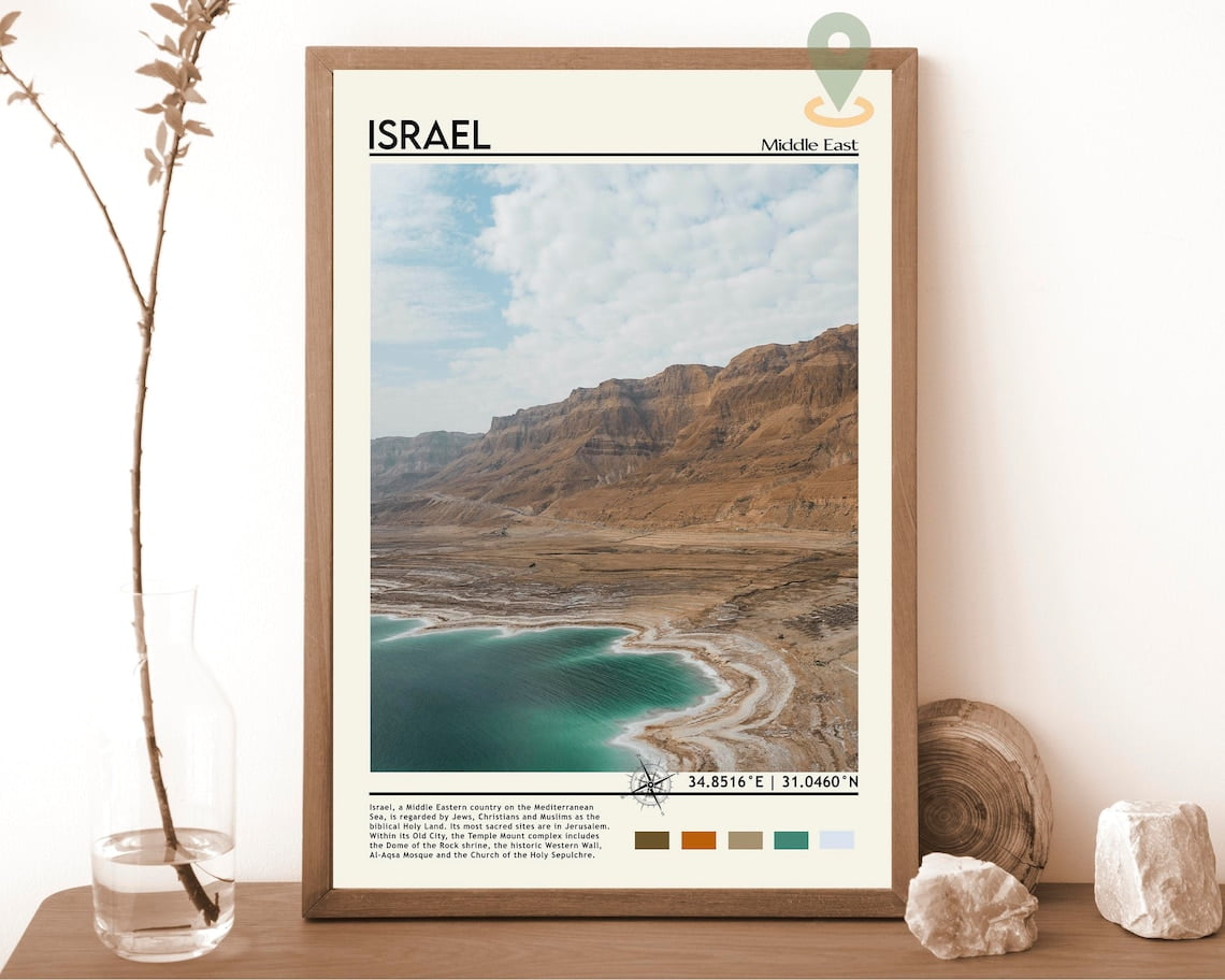Israel Print, Vintage Poster, Israel Art, Israel Poster, Israel Photo ...