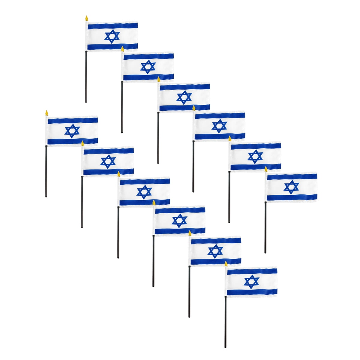 Israel Stick Flag Width 4 inch x 6 inch Length- 12 PK - Walmart.com