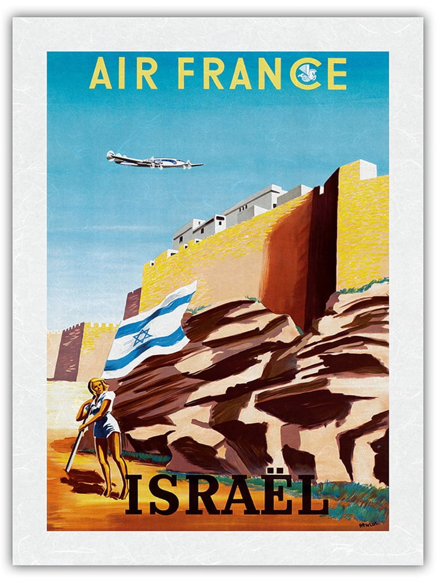 Israel - Zionist Heroic Girl Holding Israeli Flag - Walls of Jerusalem ...