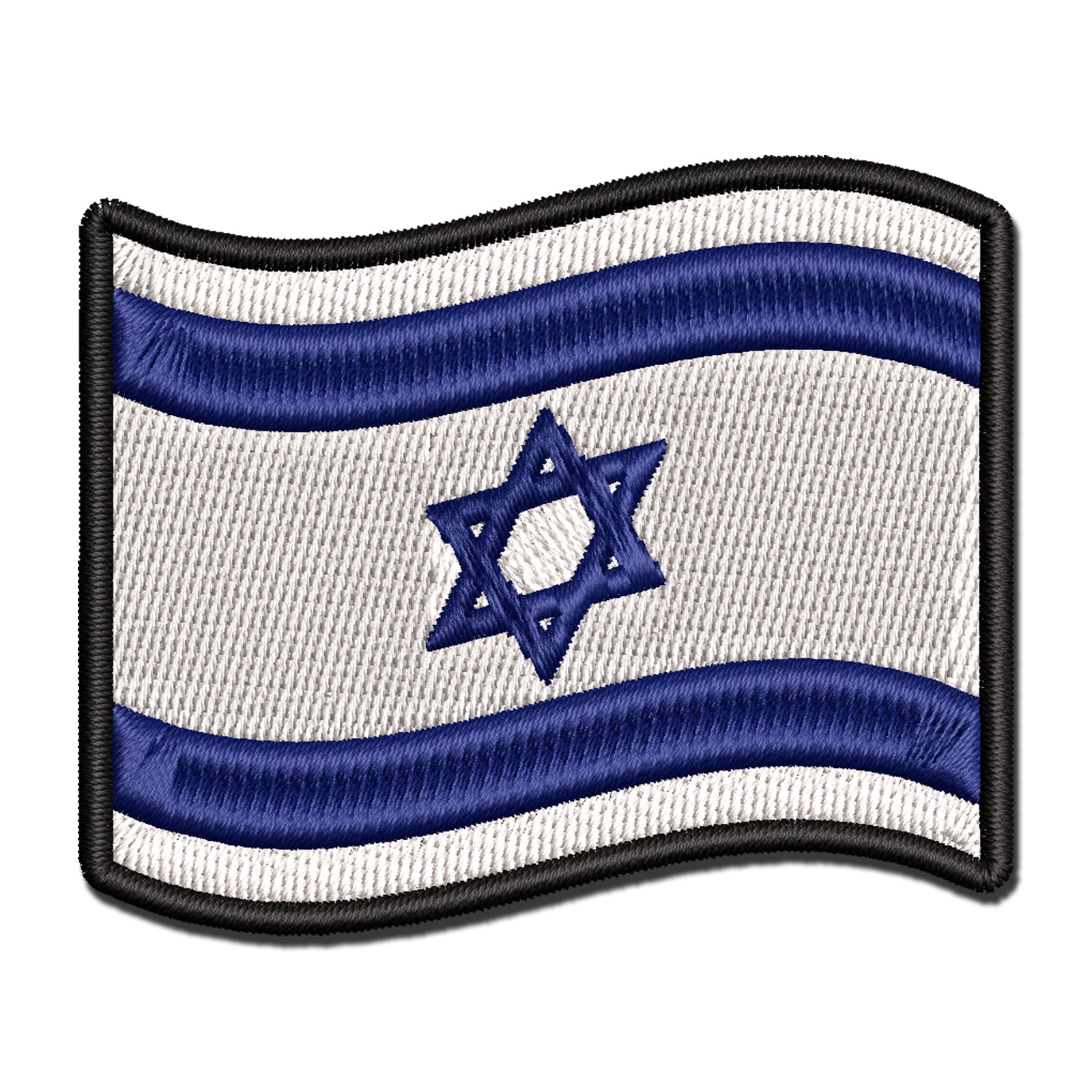 Israel with Waving Flag Cute Applique Multi-Color Embroidered Hook ...