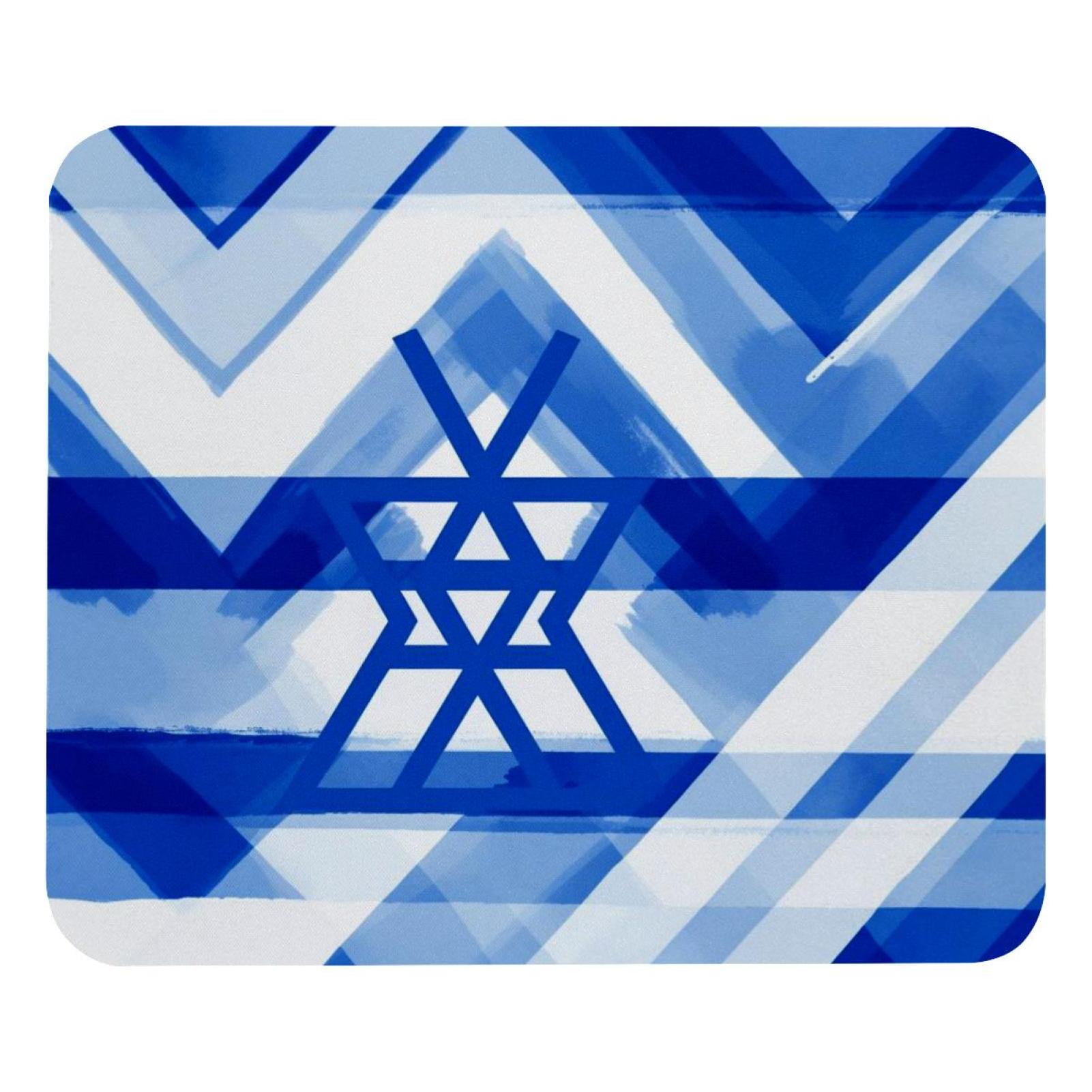 Israeli Flag Blue Pattern Square Mouse Pad, Computer Mousepad Cloth ...