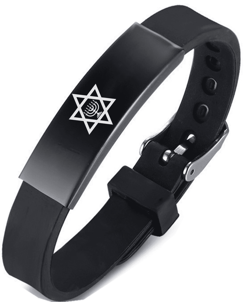 Israelites Symbol Hexagram Jewelry Star of David Silicone Bracelet ...