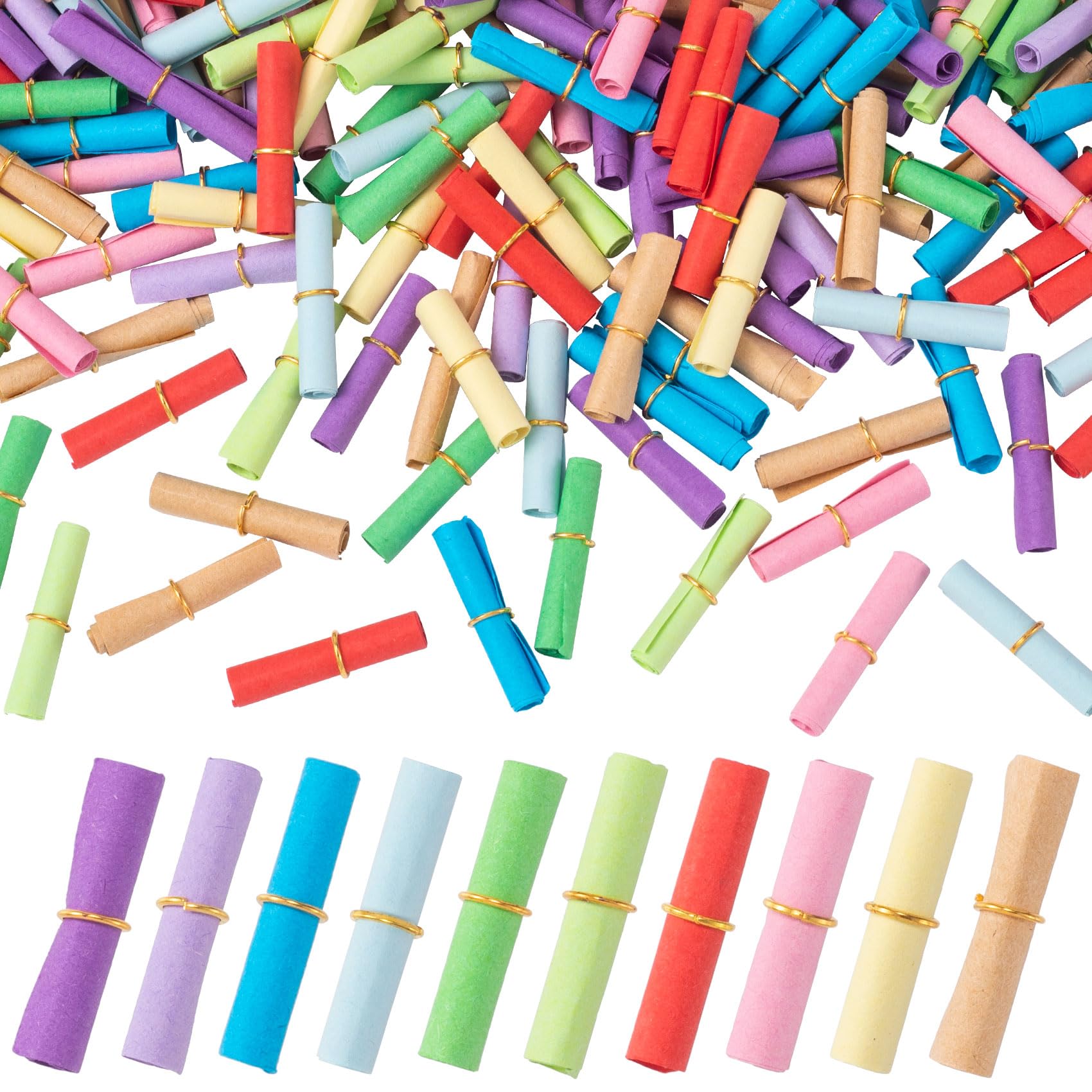 Isslly 300PCS Vintage Scroll TSF6 Paper, 2.6x6cm Writable Message Paper ...