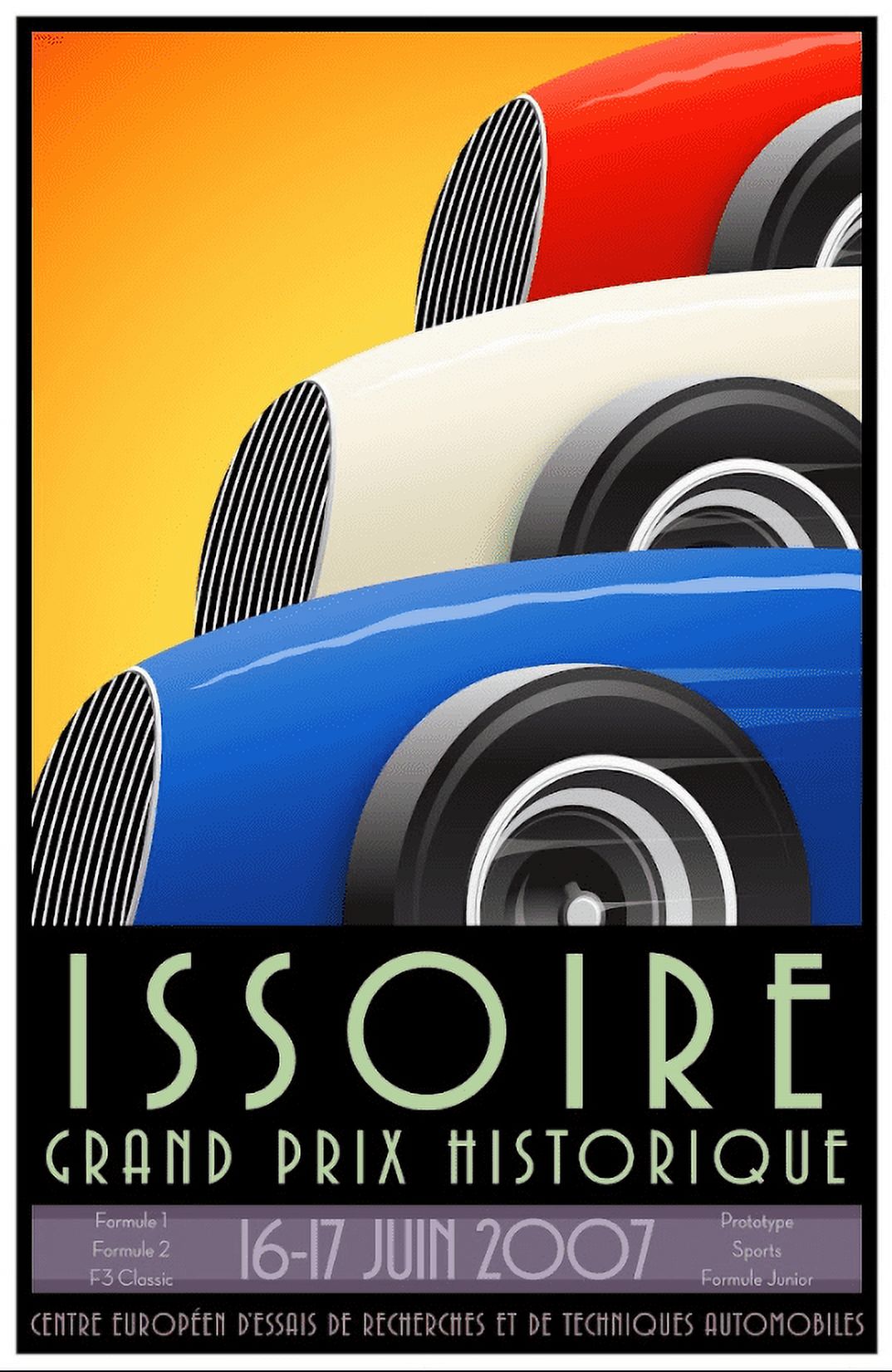 Issoire Grand Prix 2007 Car Racing Poster - Iconic French Motorsport ...