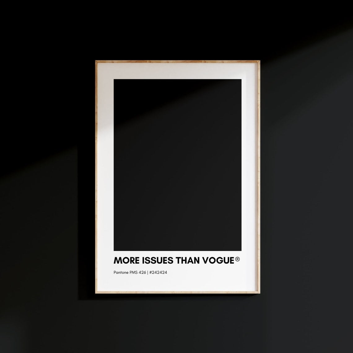 More Issues Than Vogue Pantone Print Poster, Black Pantone Poster Print ...