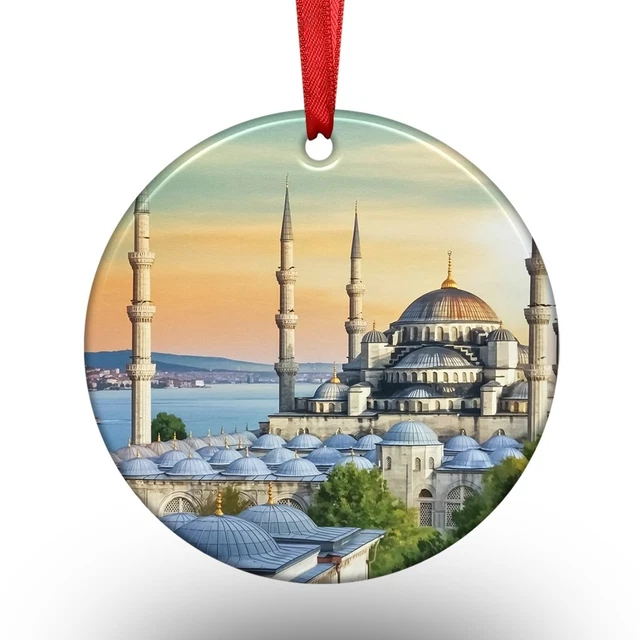Istanbul Blue Mosque Ceramic Ornament 3xch Turkey Souvenir kriStmAs ...