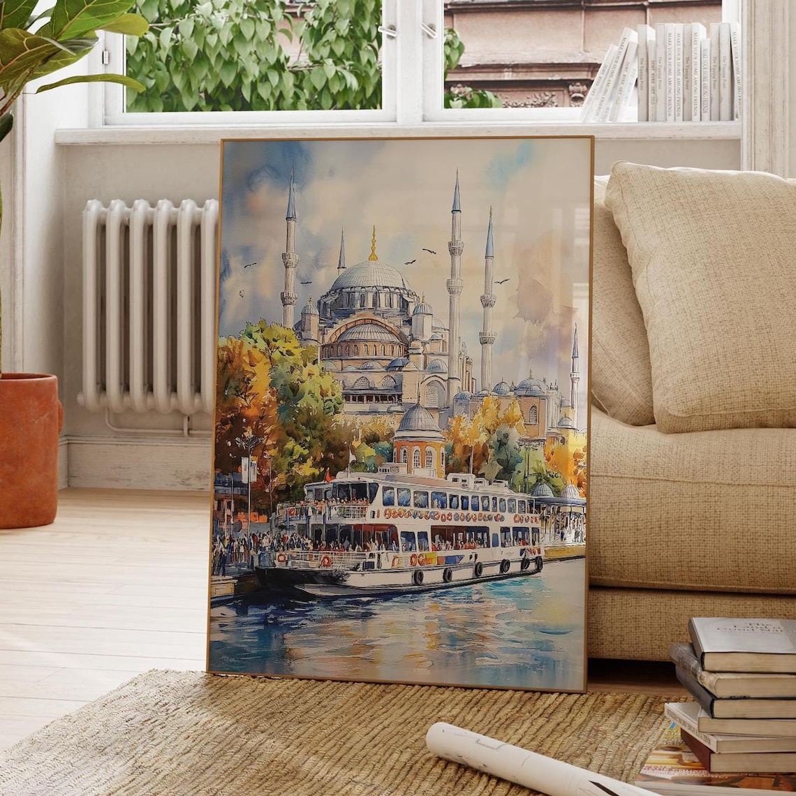 Istanbul Bosphorus Print, Turkey Wall Art, Print, Istanbul Cityscape ...