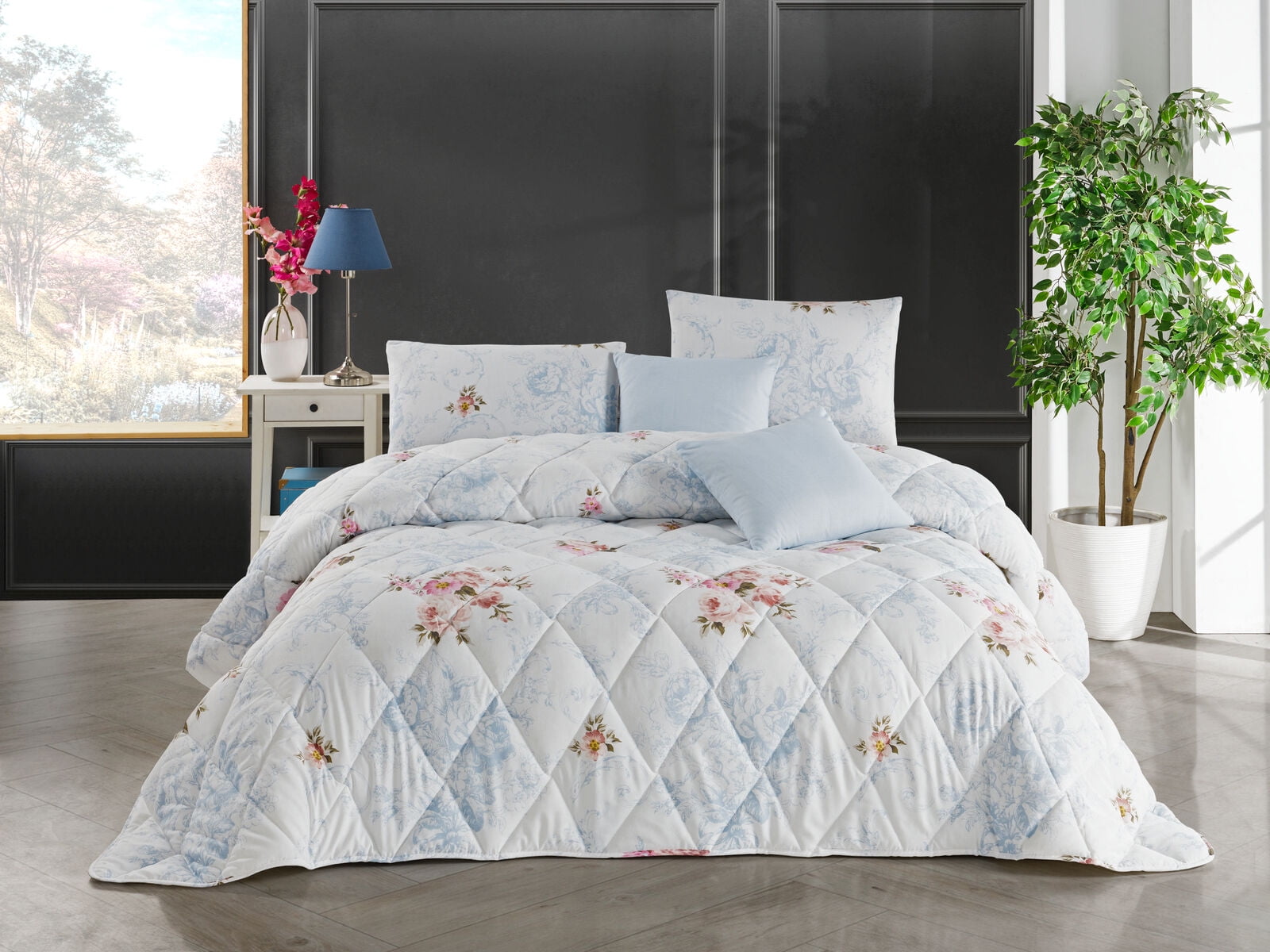 Istanbul Collection Handmade Comforter Set - 5 Piece Set - Cotton Blend ...