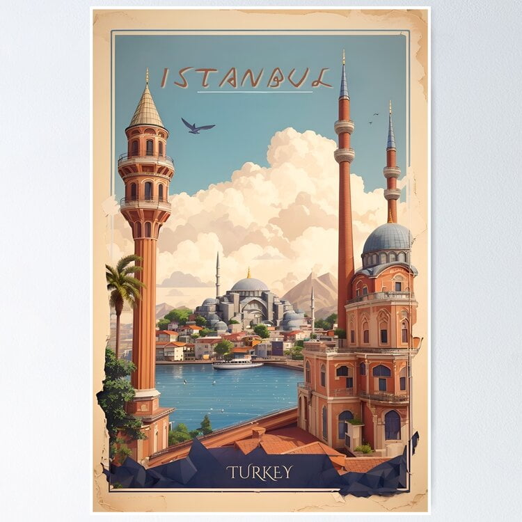 Istanbul In Vintage: A Journey Through Time Poster NO FRAMED POSTER ...