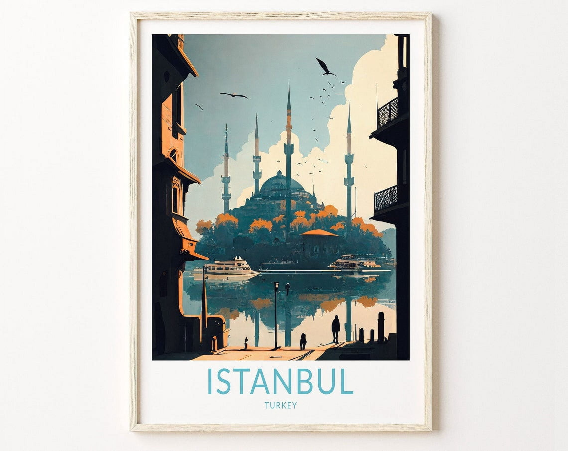 Istanbul Travel Print, Turkey Istanbul Travel Poster, Travel Wall Art ...