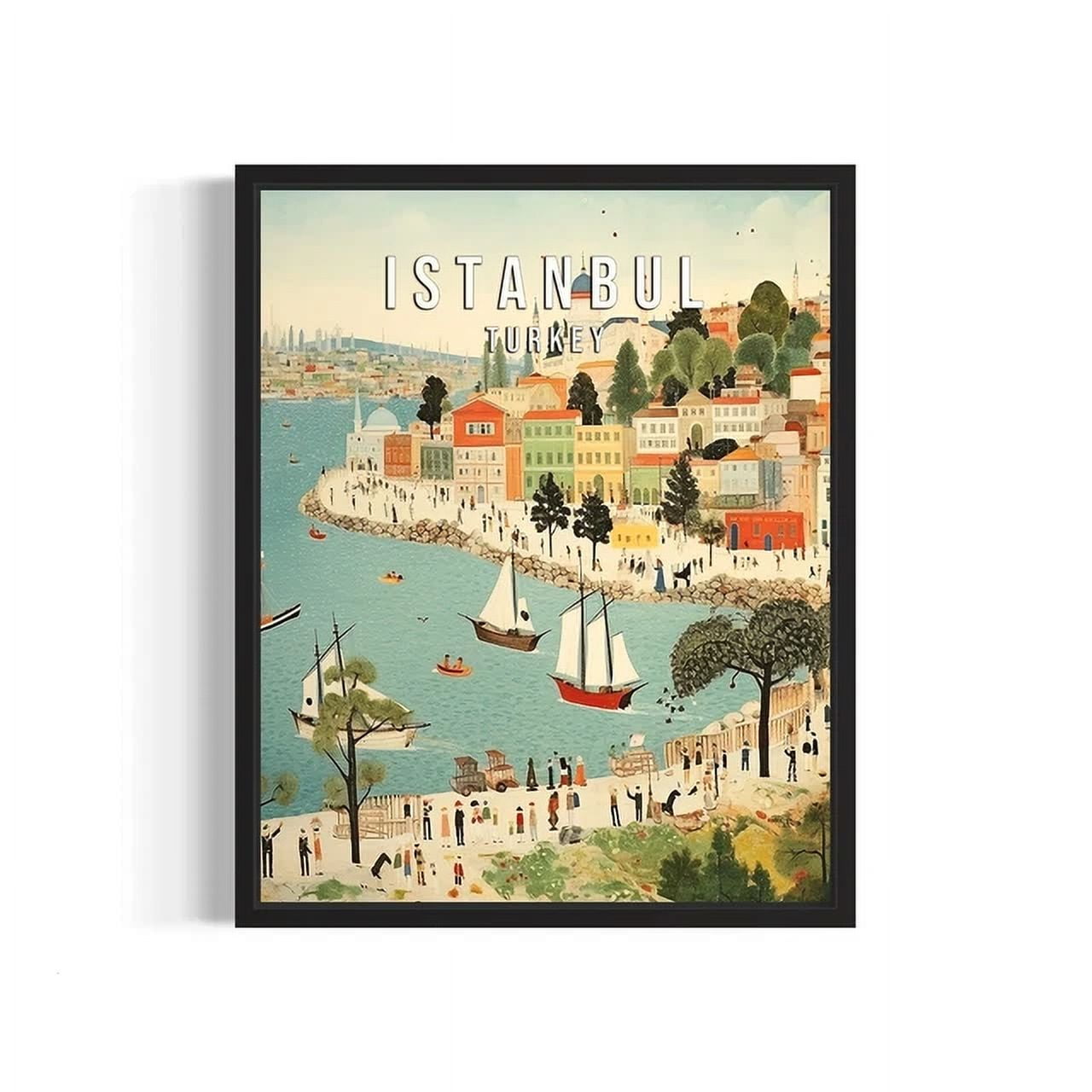 Istanbul Turkey Landscape Poster Art Print Wall Art Painting Artwork ...