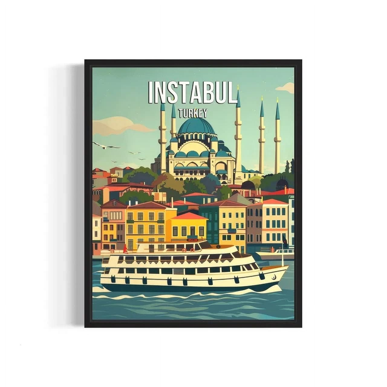 Istanbul Turkey Poster Art Print Wall Art Painting Artwork Decor Asia ...