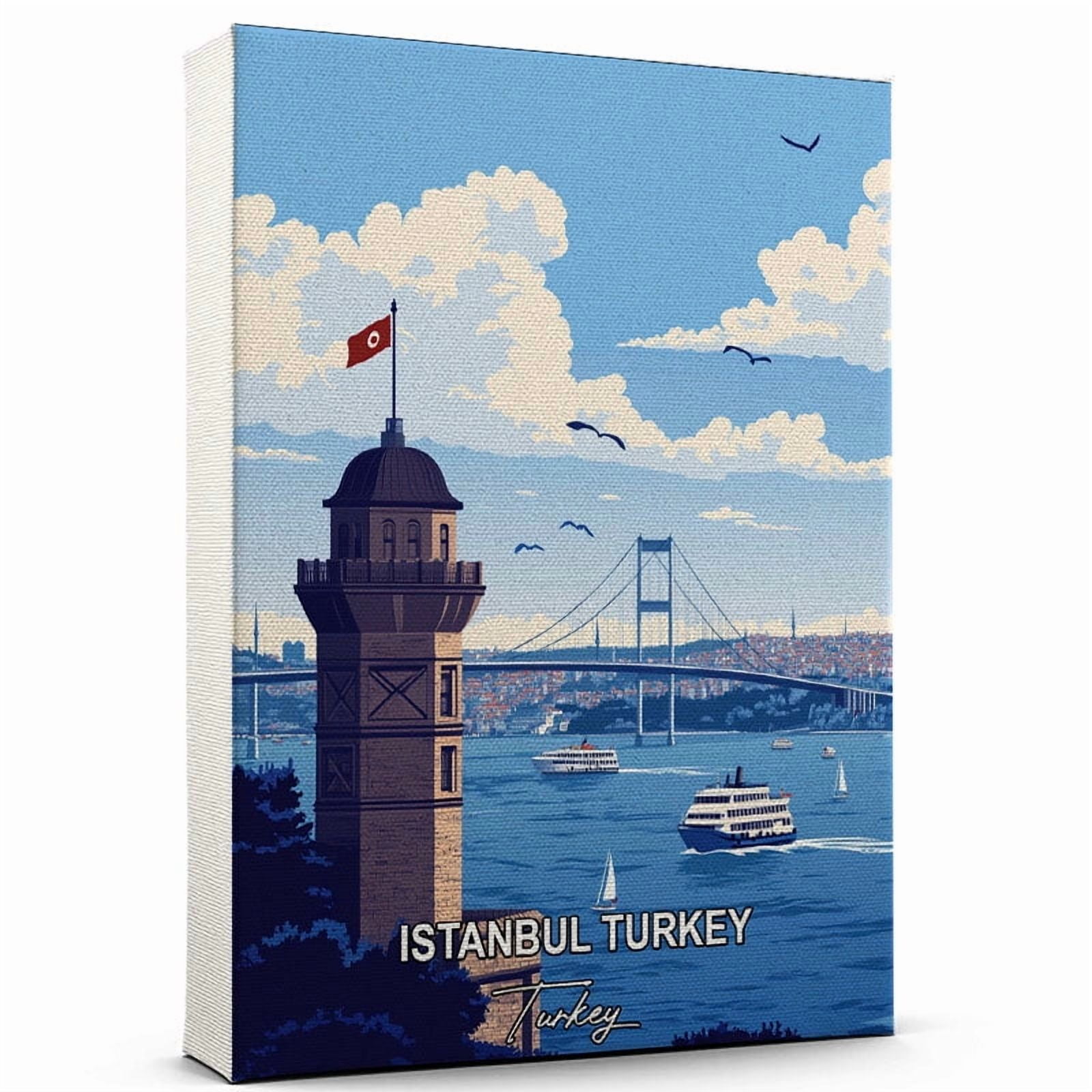 Istanbul Turkey Travel Canvas Wall Art – Turkey Canvas – Travel ...